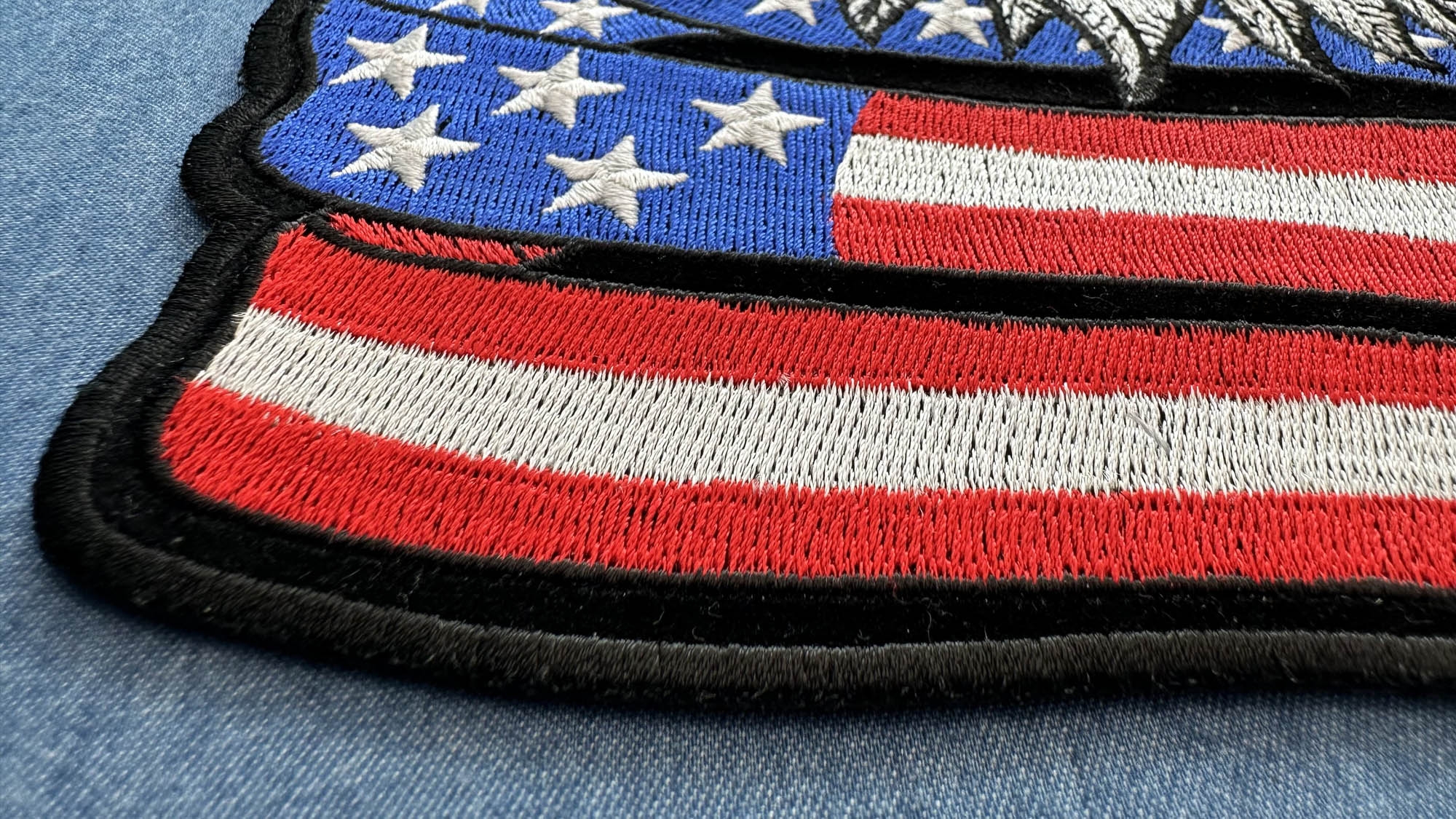 Biker Forever Eye Patch Eagle Patch, Large Biker Back Patches for Leather Vests by Ivamis Patches