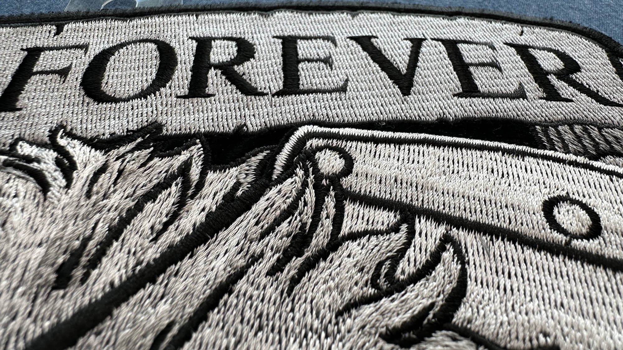 Biker Forever Eye Patch Eagle Patch, Large Biker Back Patches for Leather Vests by Ivamis Patches