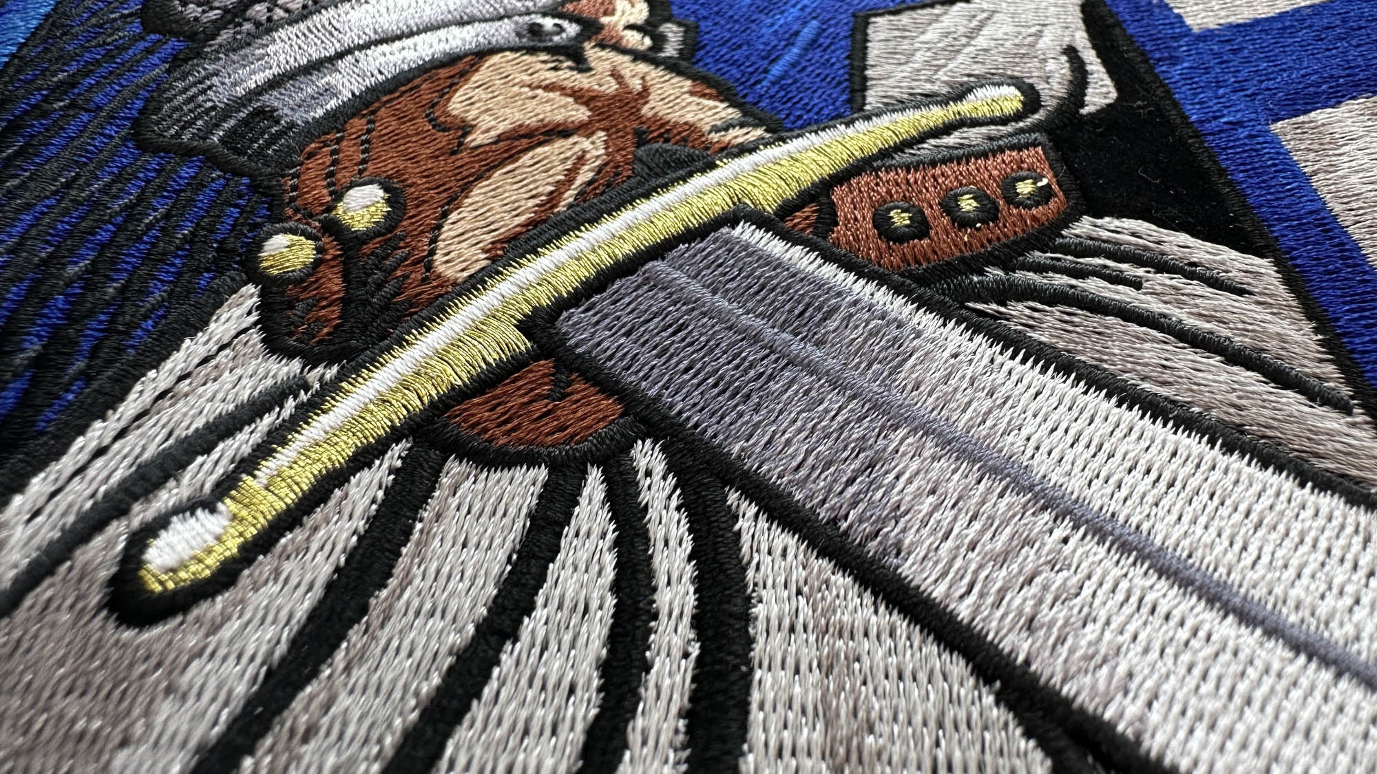 Blue Caped Knight with Sword Patch, Large Christian Back Patches by ...