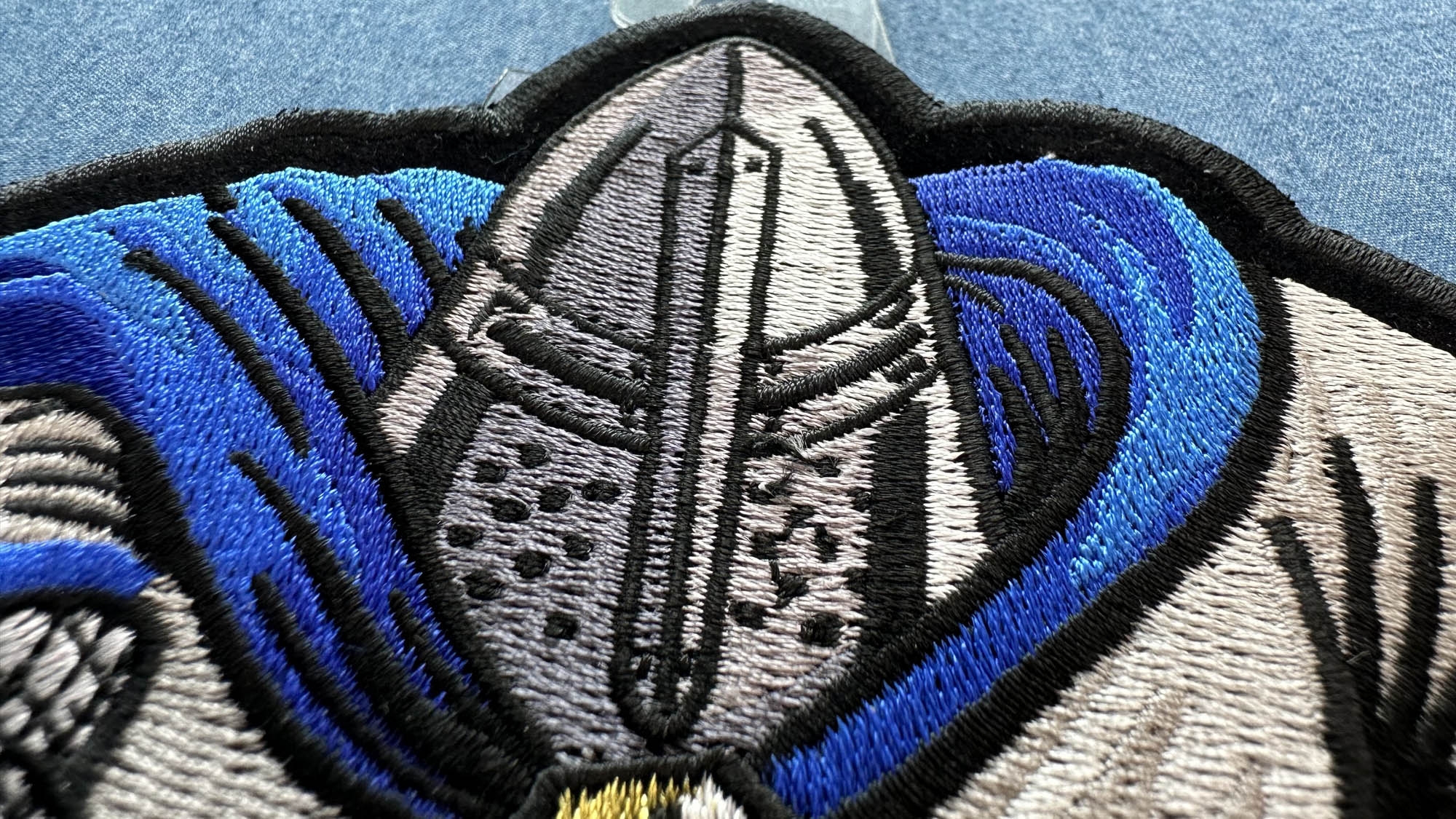 Blue Caped Knight with Sword Patch, Large Christian Back Patches by ...