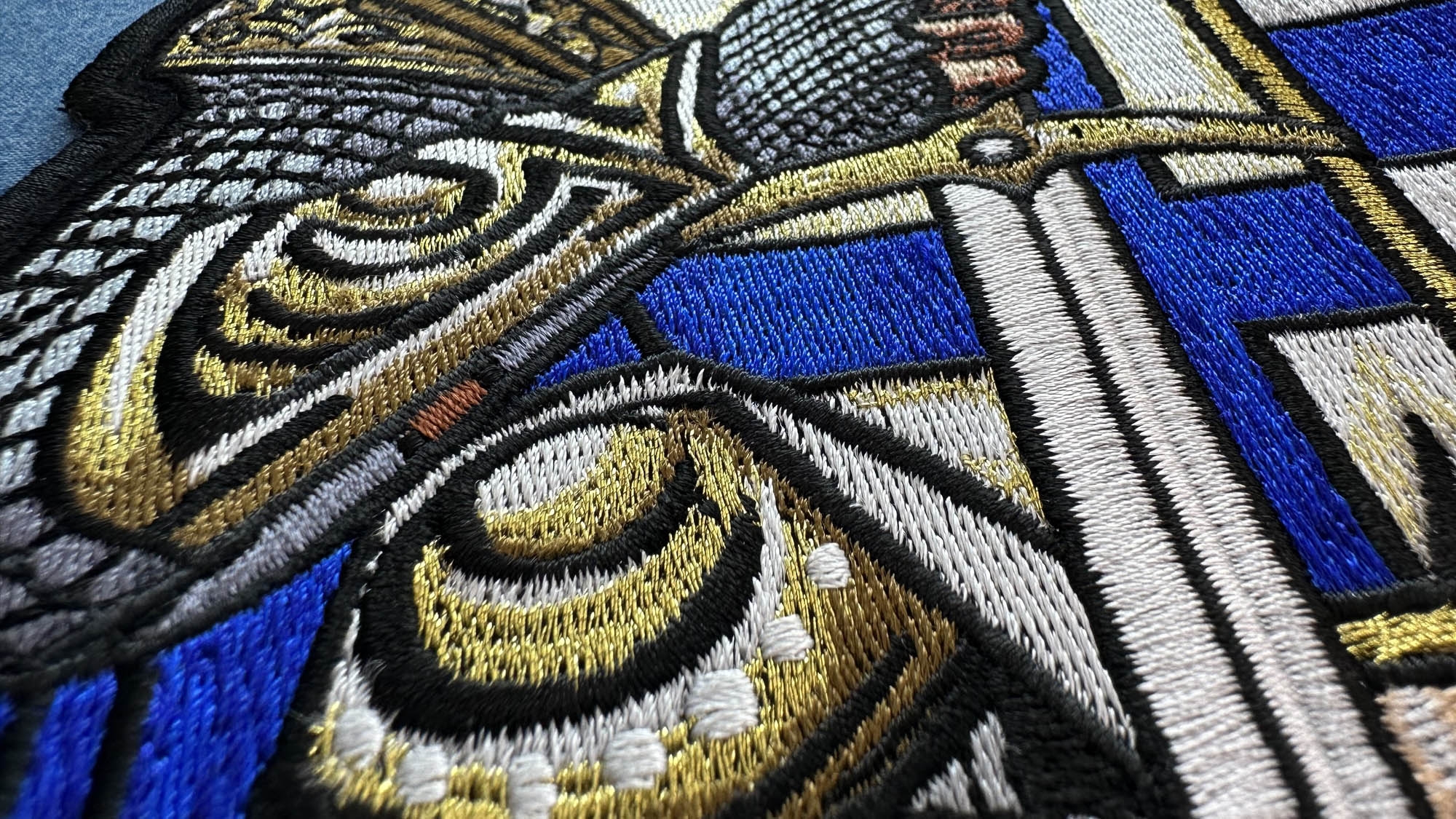 Blue Knight Kneeling Knight Patch, Large Christian Back Patches by ...