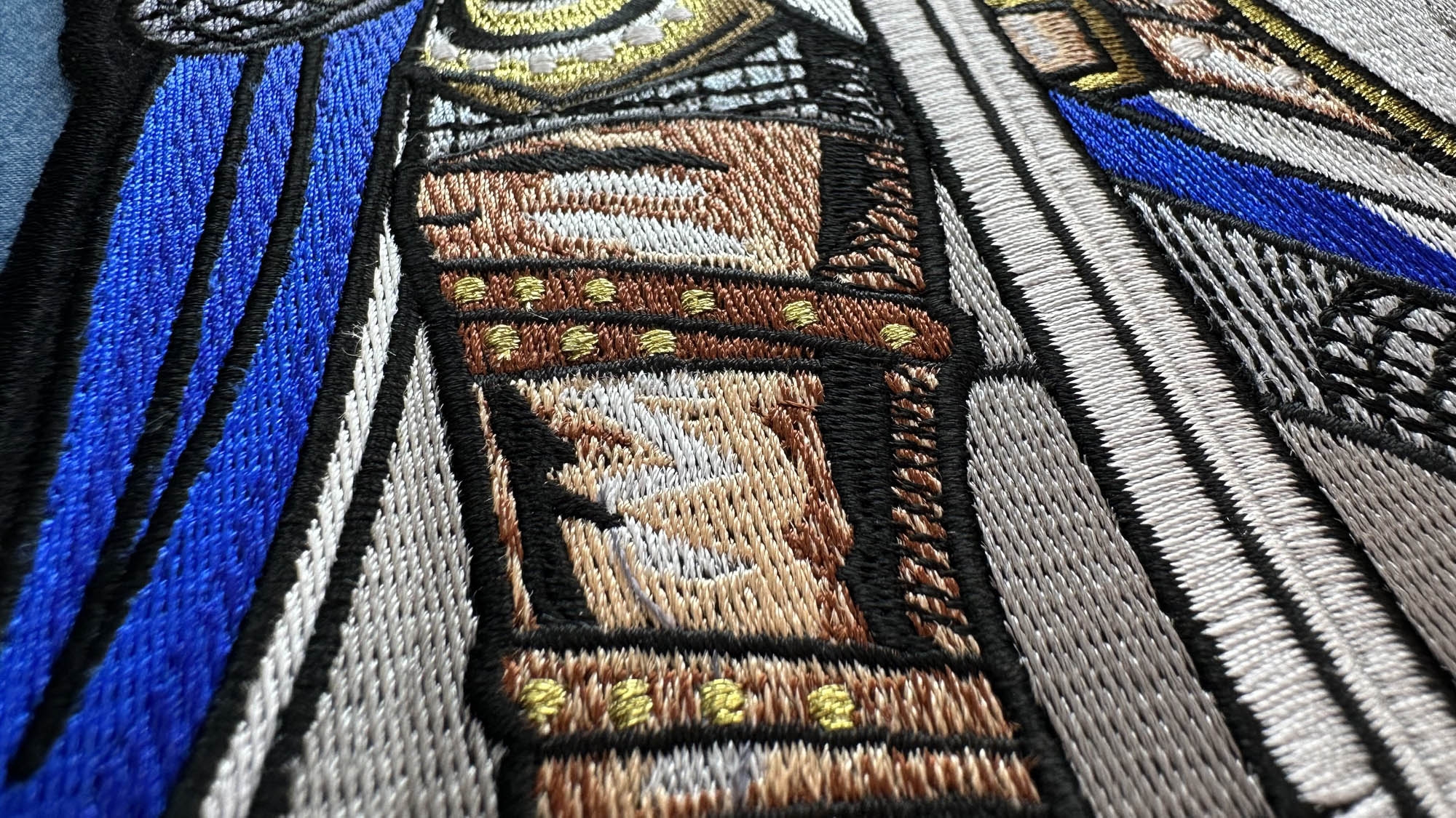 Blue Knight Kneeling Knight Patch, Large Christian Back Patches by ...