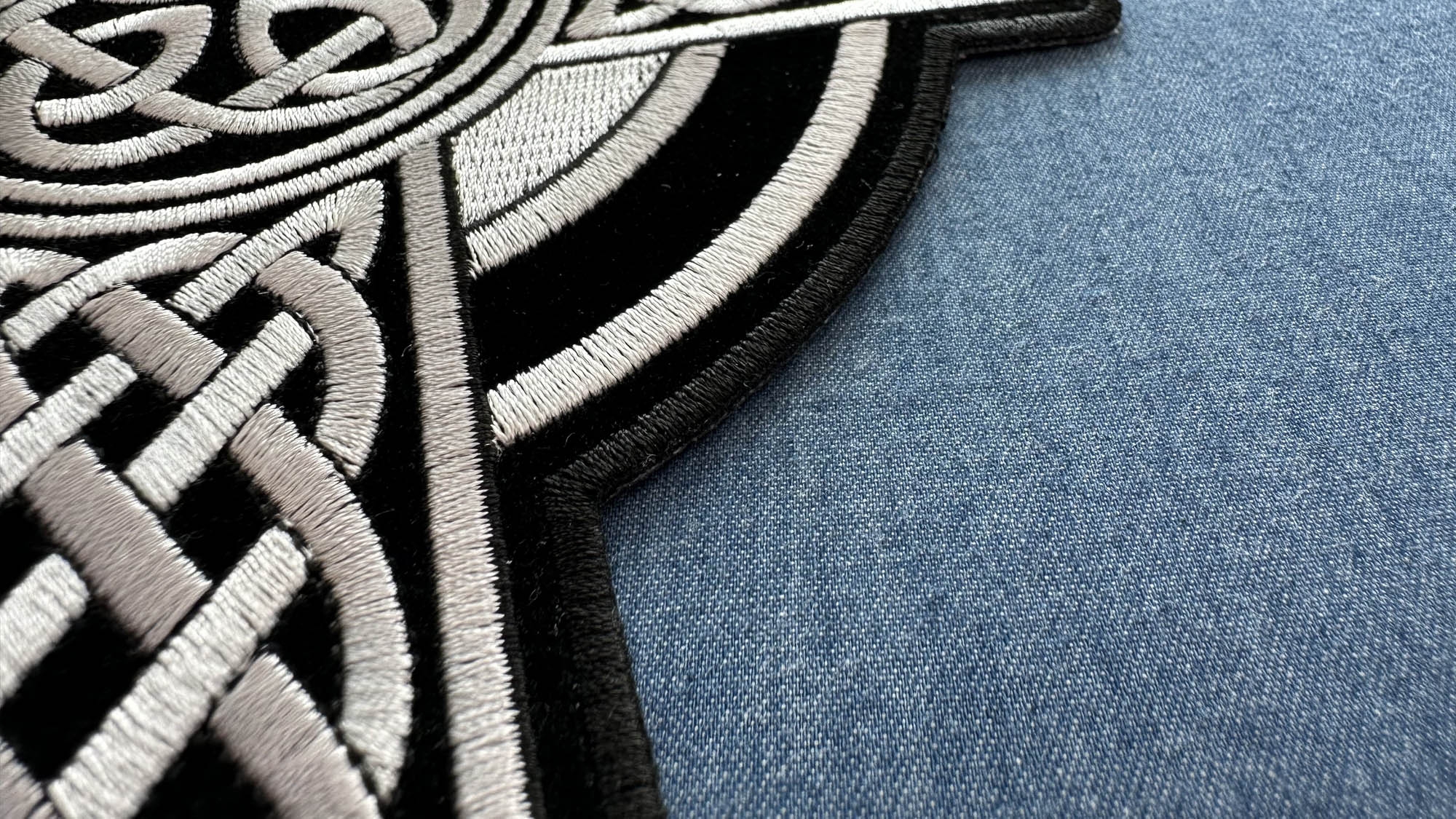 Celtic Cross Patch, Large Christian Back Patches by Ivamis Patches