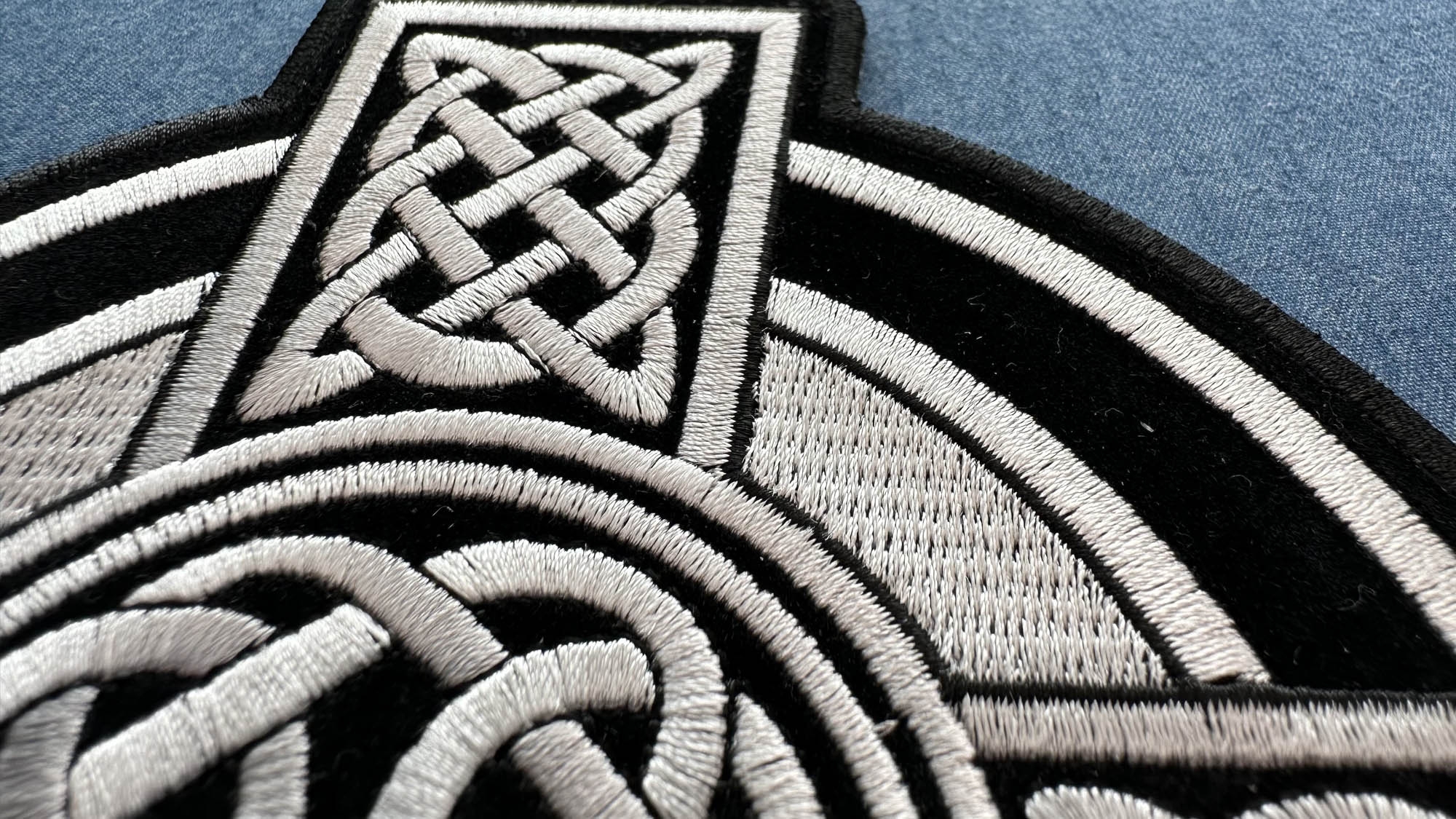 Celtic Cross Patch, Large Christian Back Patches by Ivamis Patches