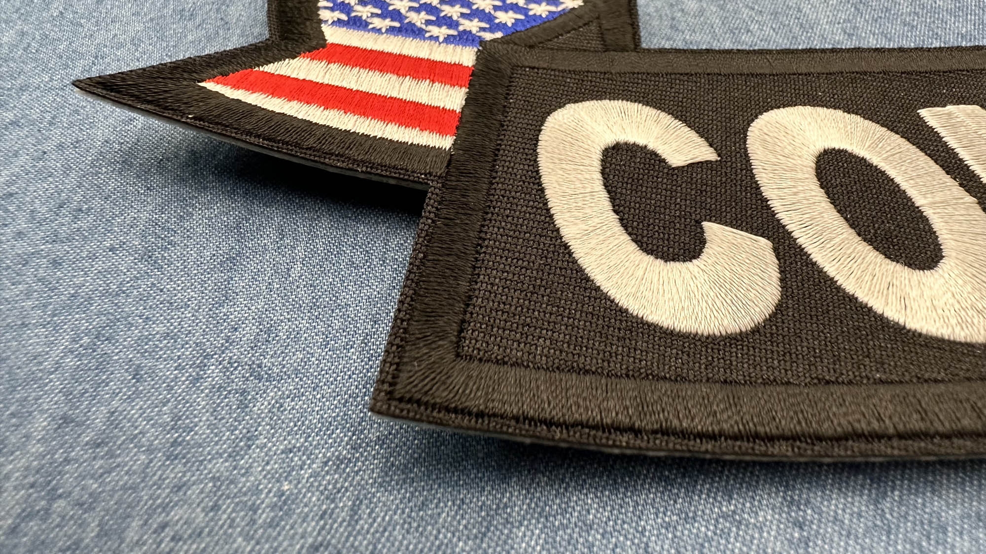 Combat Vet Patch, US Flag Large Rocker Patch by Ivamis Patches