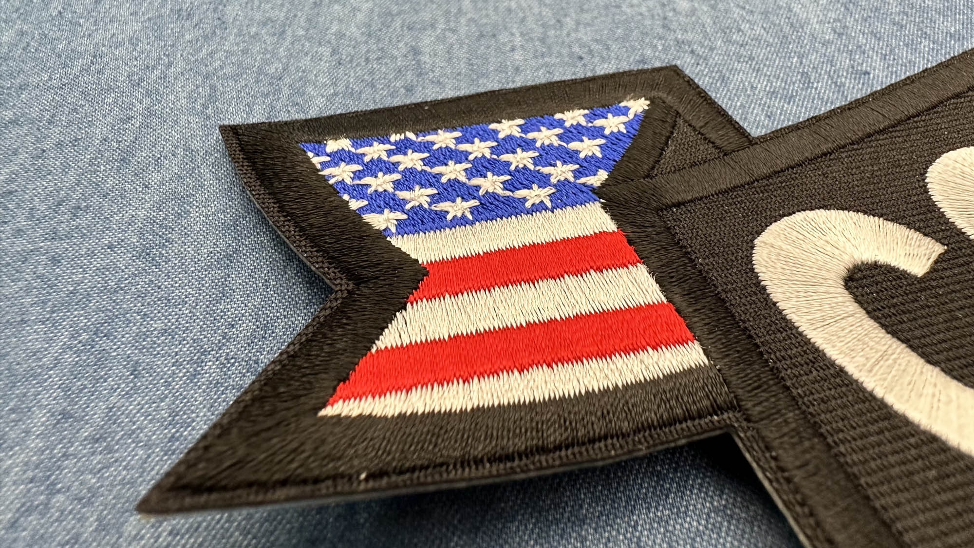 Combat Vet Patch, US Flag Large Rocker Patch by Ivamis Patches