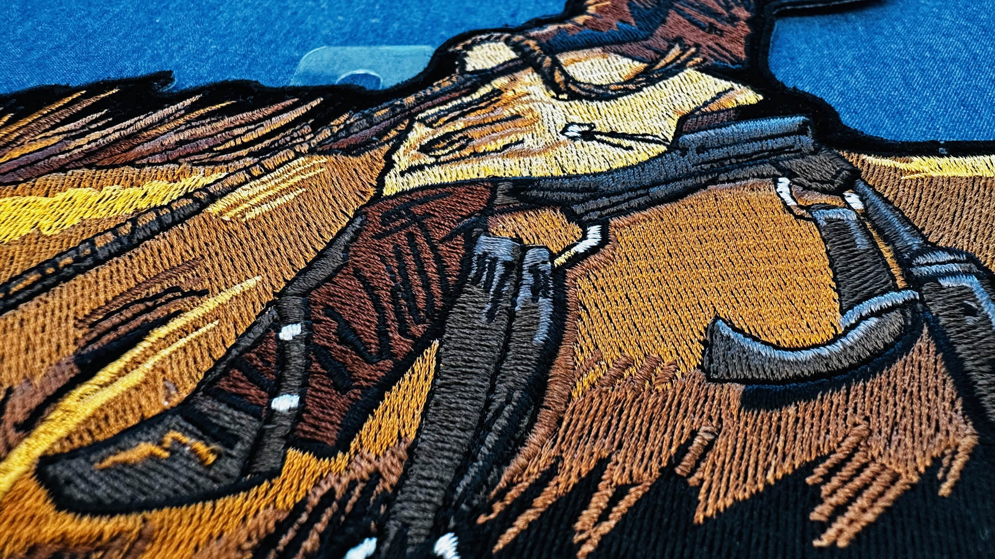 Cowboy on Horse Patch, Large Animal Patches for Jackets by Ivamis Patches