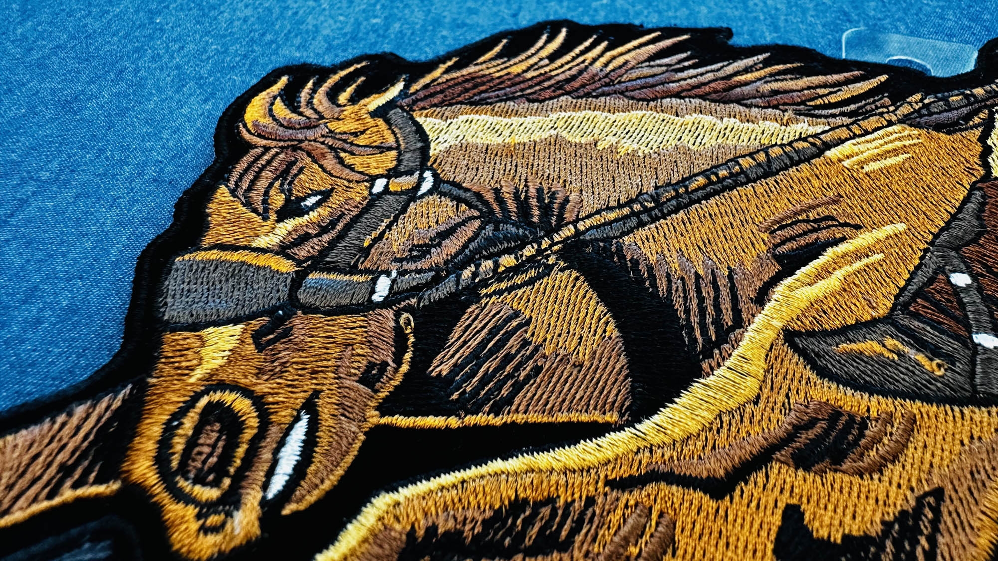 Cowboy on Horse Patch, Large Animal Patches for Jackets by Ivamis Patches