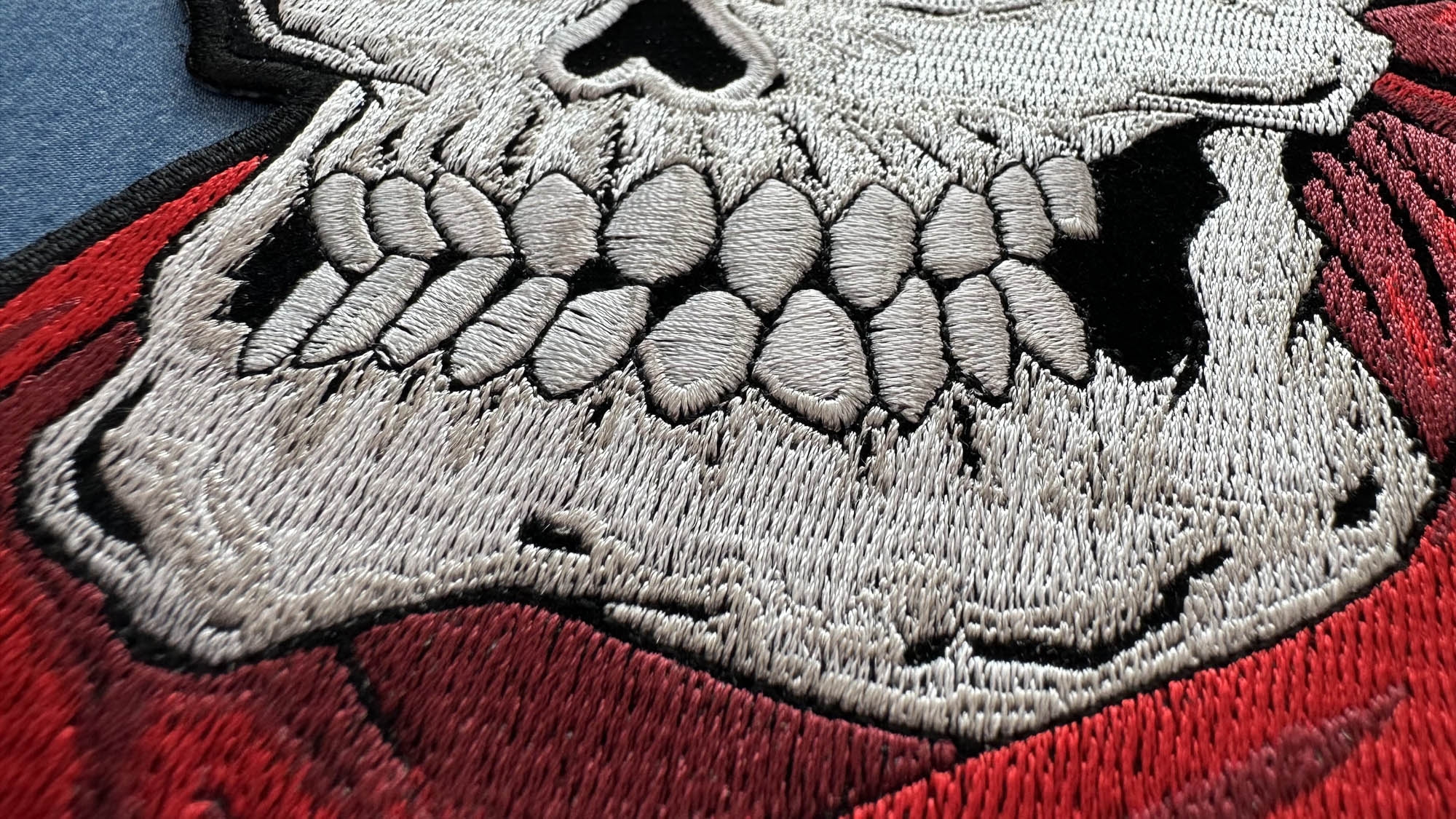 Red Scarf Cowboy Skull Patch, Large Skull Patches for Biker Jackets by ...