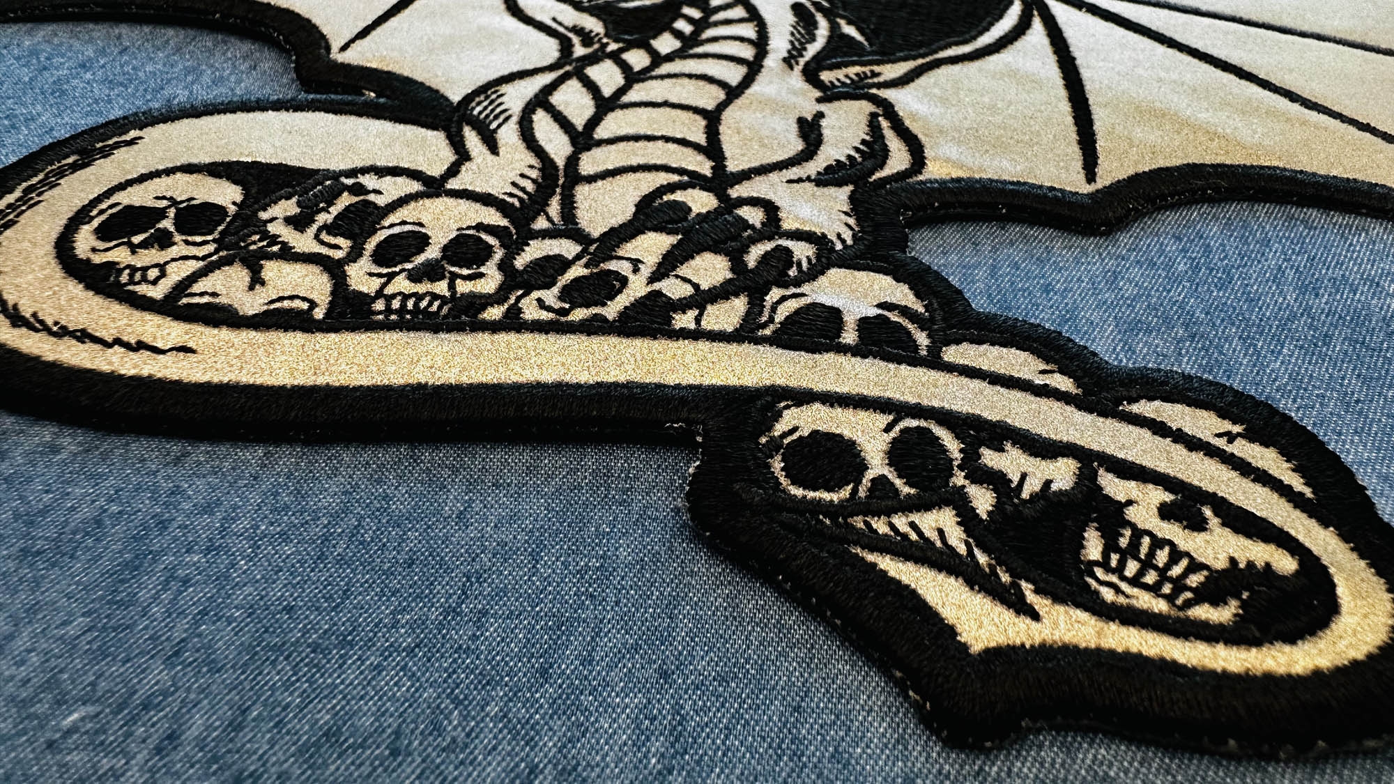 Dragon Skulls Patch, Large Animal Patches for Jackets by Ivamis Patches