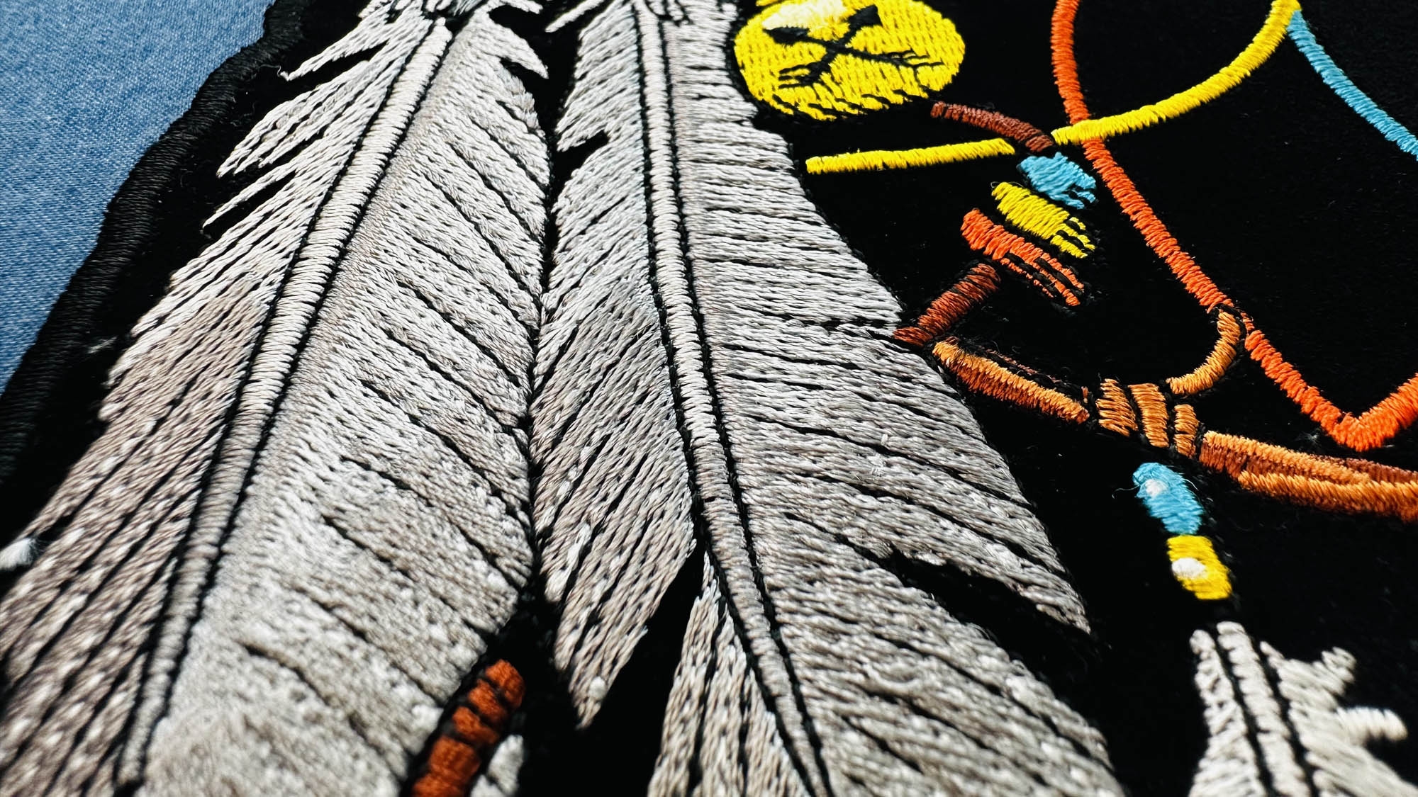 Eagle and Feathers in Dream Catcher Patch, Large Eagle Patches for ...