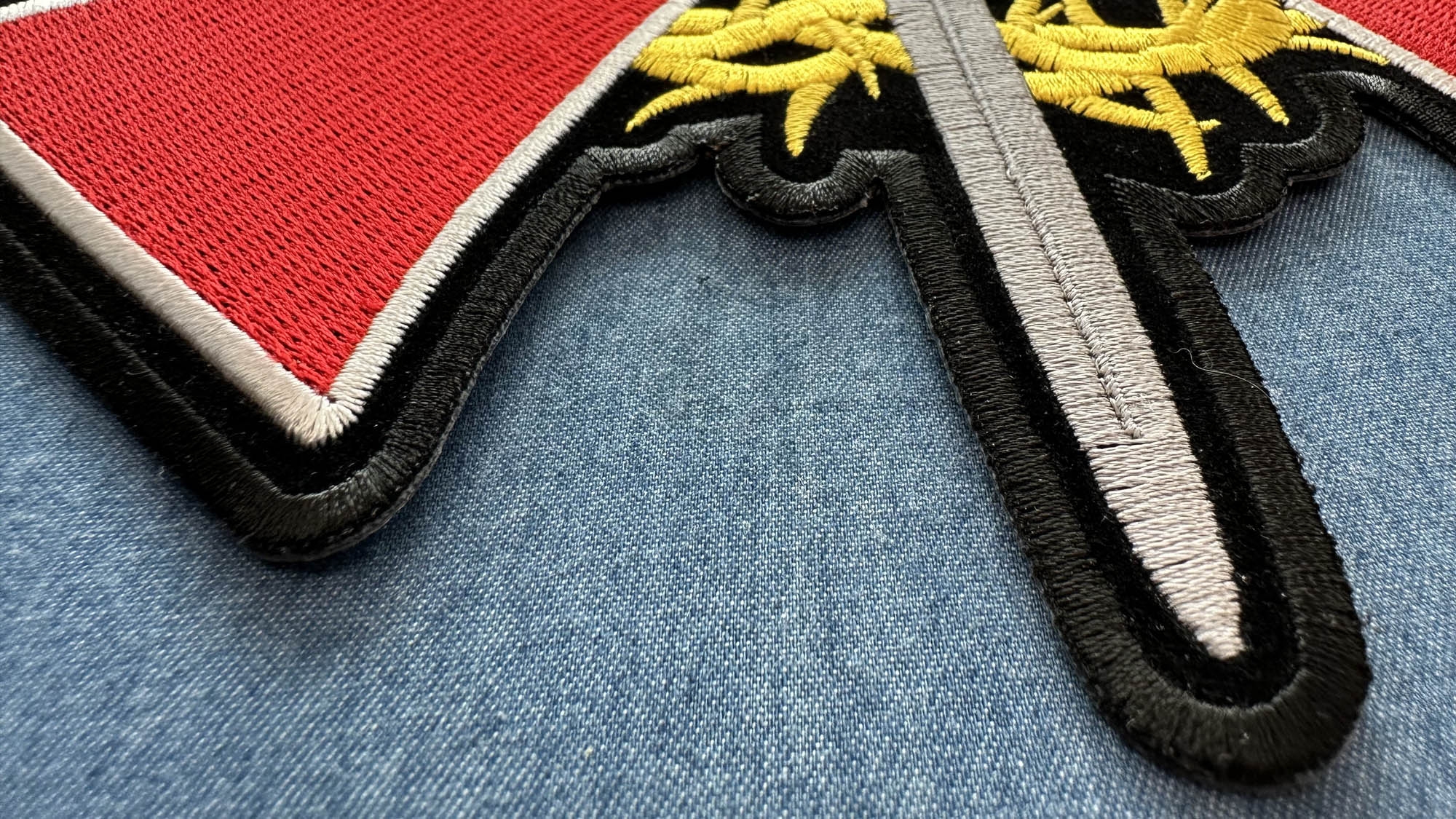 Holy Warrior Christian Cross Swords and Holy Grail Patch, Large ...