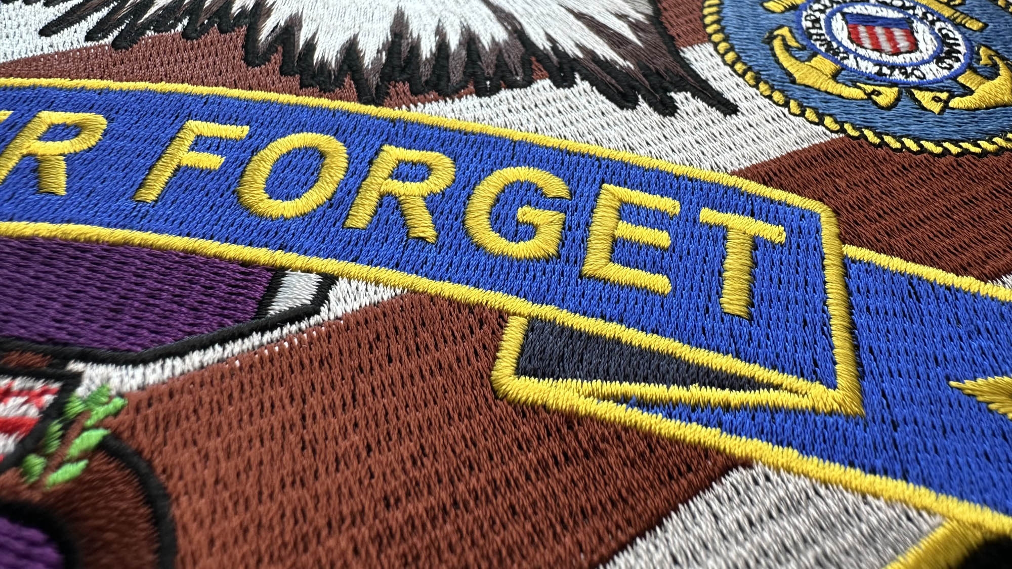 Never Forget Patch In Memory of Fallen Heroes, Large Patriotic Patches ...