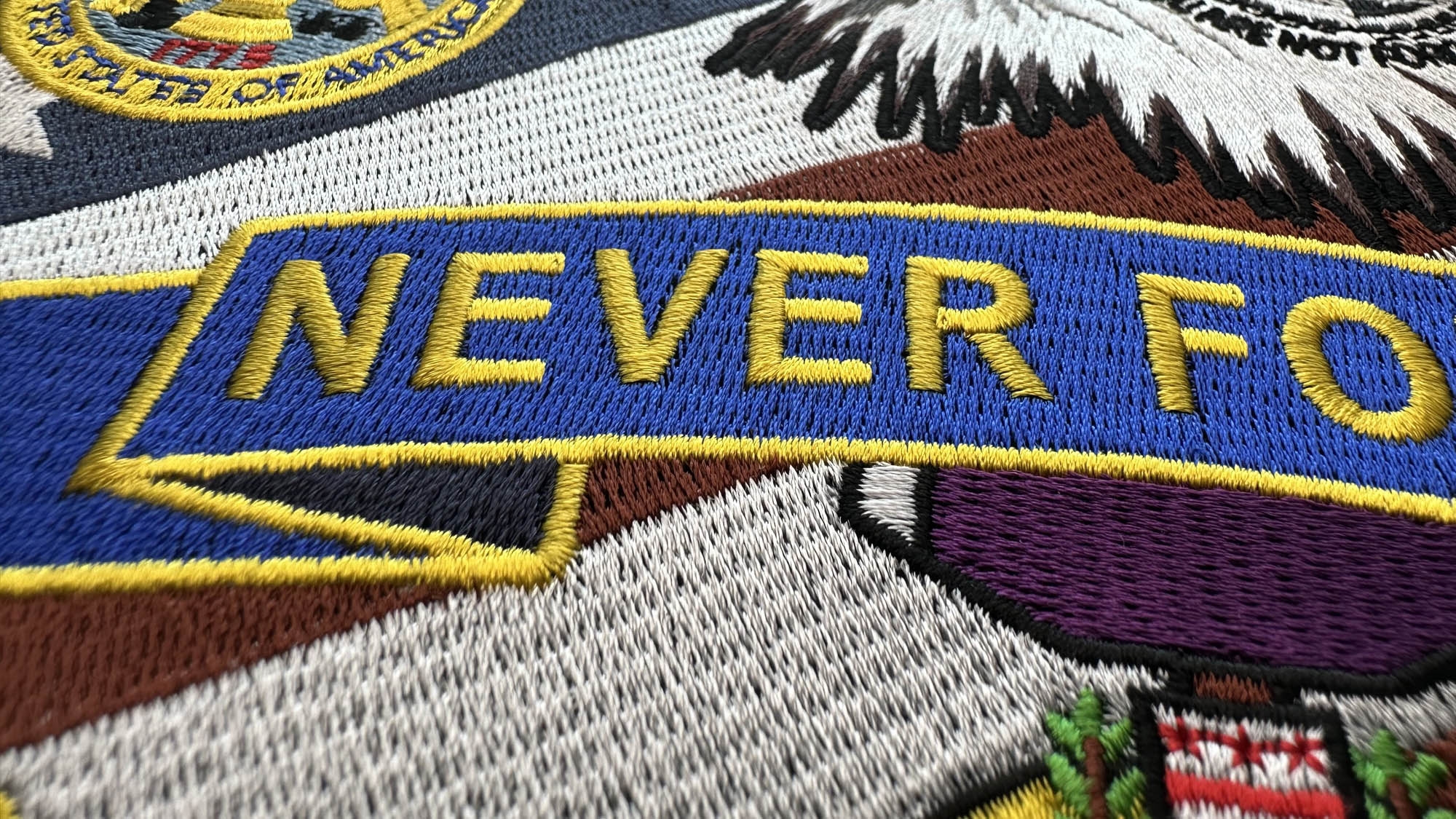 Never Forget Patch In Memory of Fallen Heroes, Large Patriotic Patches ...