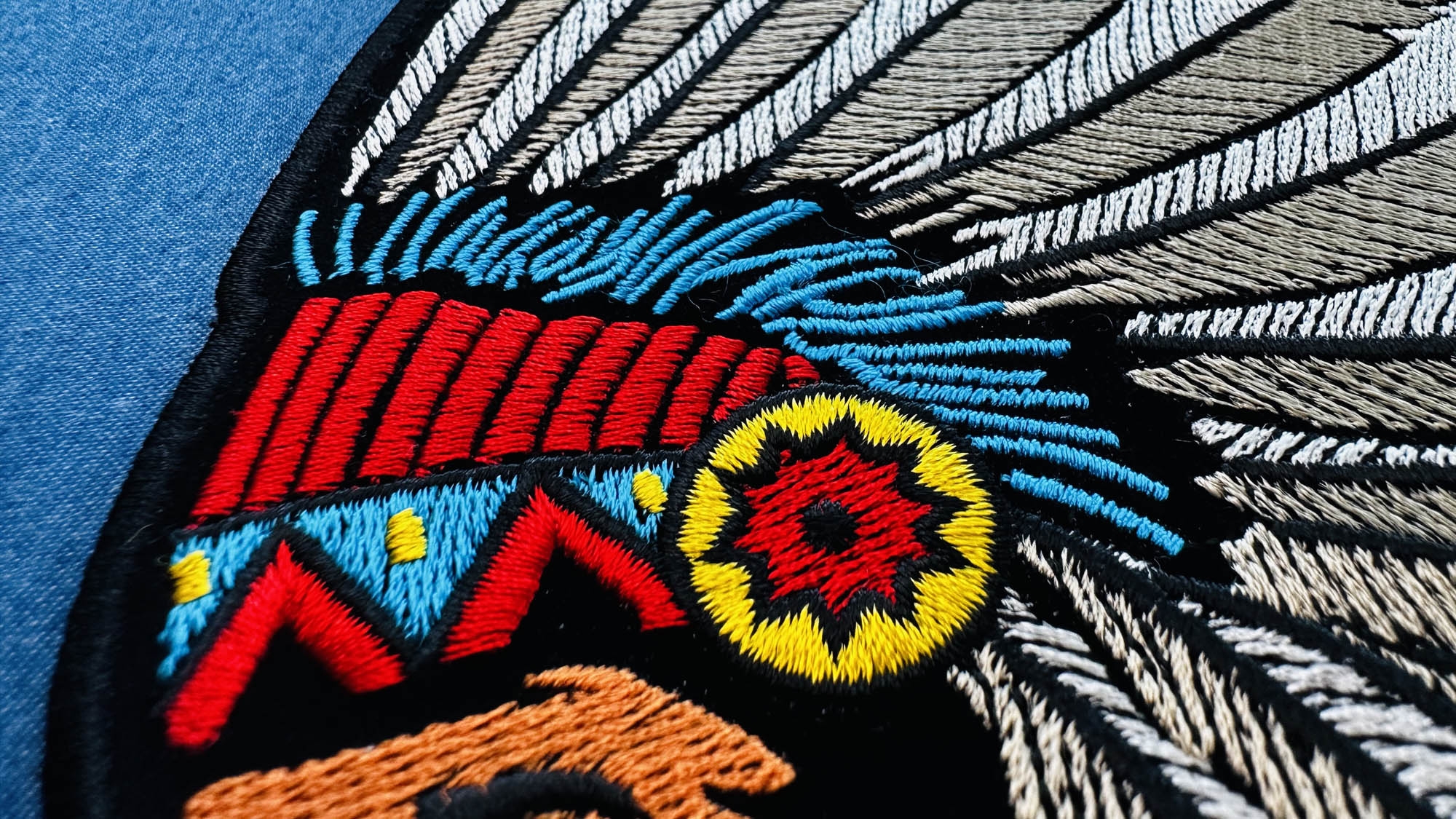 Indian Axes and Feathers Patch, Large Indian Patches by Ivamis Patches