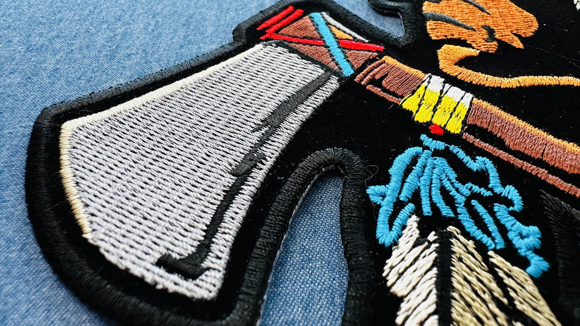 Indian Axes and Feathers Patch, Large Indian Patches by Ivamis Patches
