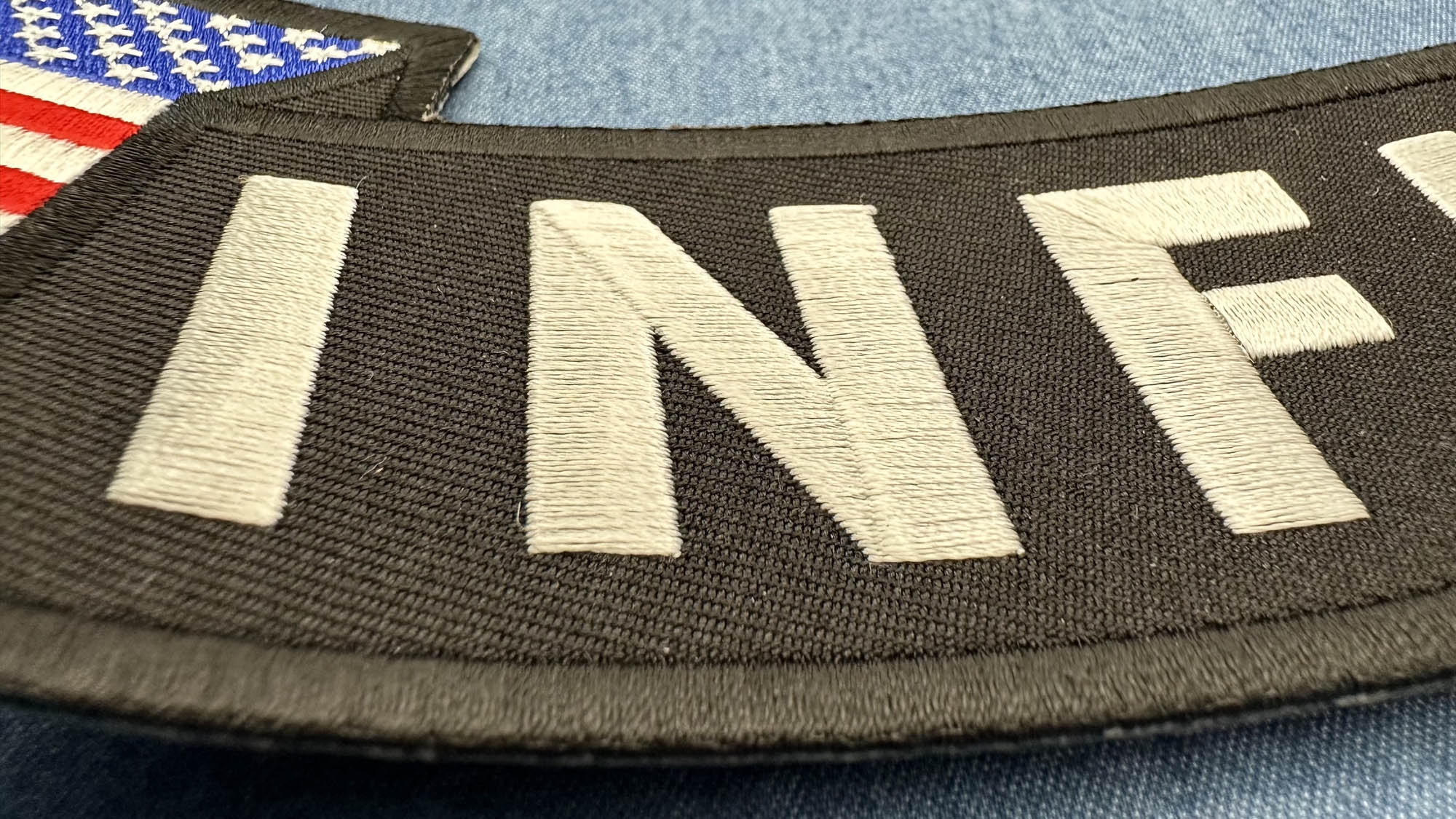 Infidel Patch, US Flag Large Rocker Patch by Ivamis Patches