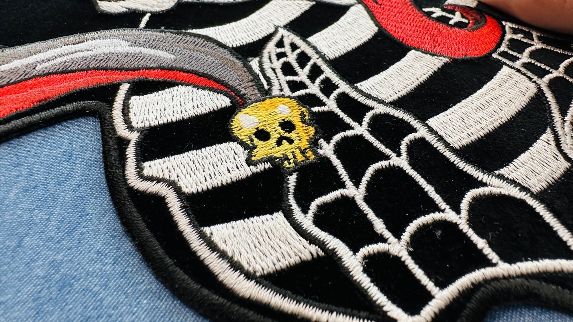 Jester Skull Patch, Large Skull Patches for Biker Jackets by Ivamis Patches