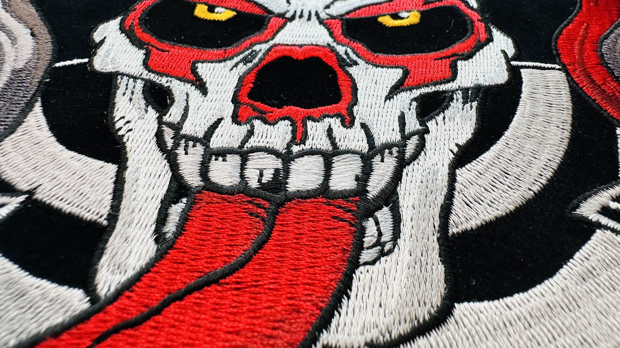 Jester Skull Patch, Large Skull Patches for Biker Jackets by Ivamis Patches