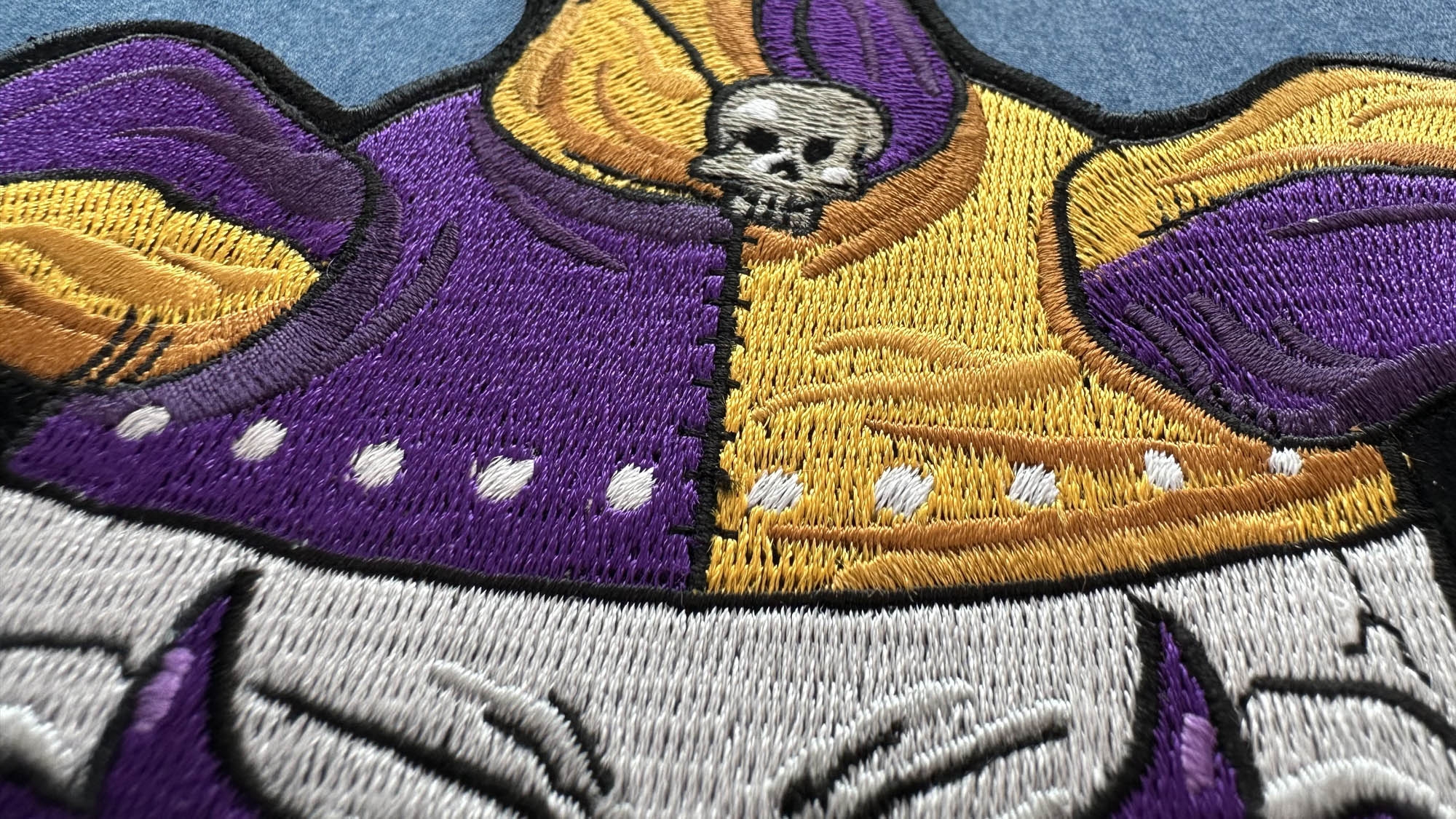 Jester Clown Skull Patch, Large Skull Patches by Ivamis Patches