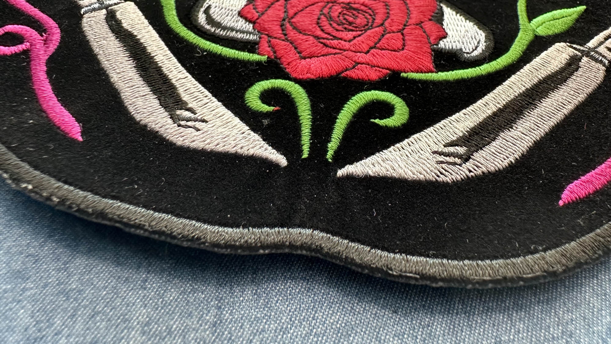 Lady Rider Rose Motorcycle Engine Patch, Large Biker Back Patches for ...