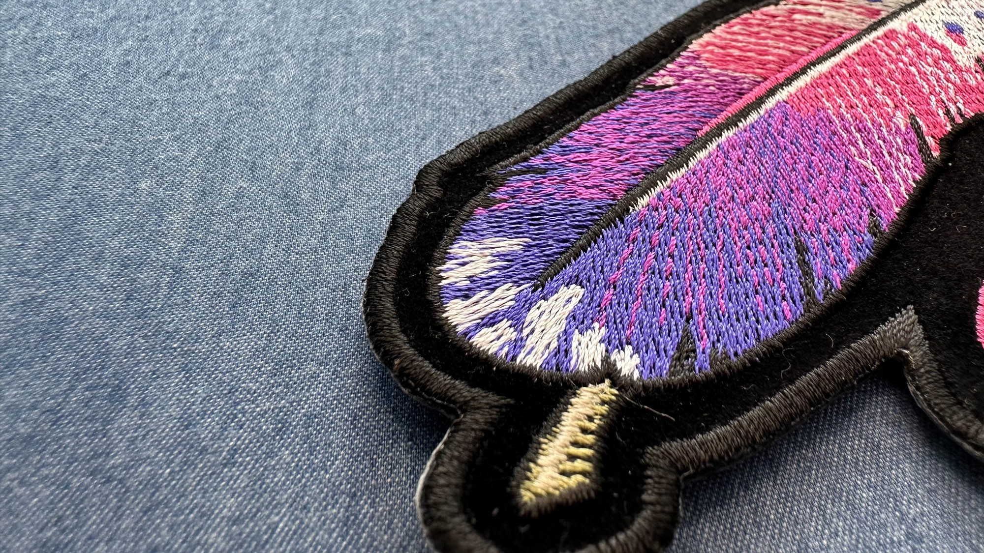 Lady Rider Rose and Feather Patch, Large Biker Back Patches for Leather ...