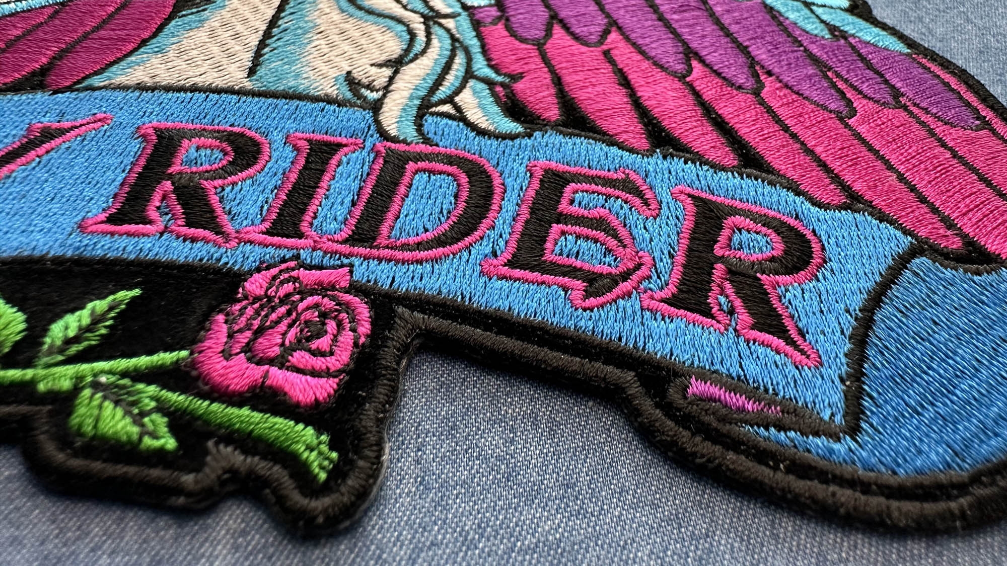 Lady Rider Unicorn Patch, Large Biker Back Patches for Leather Vests by ...