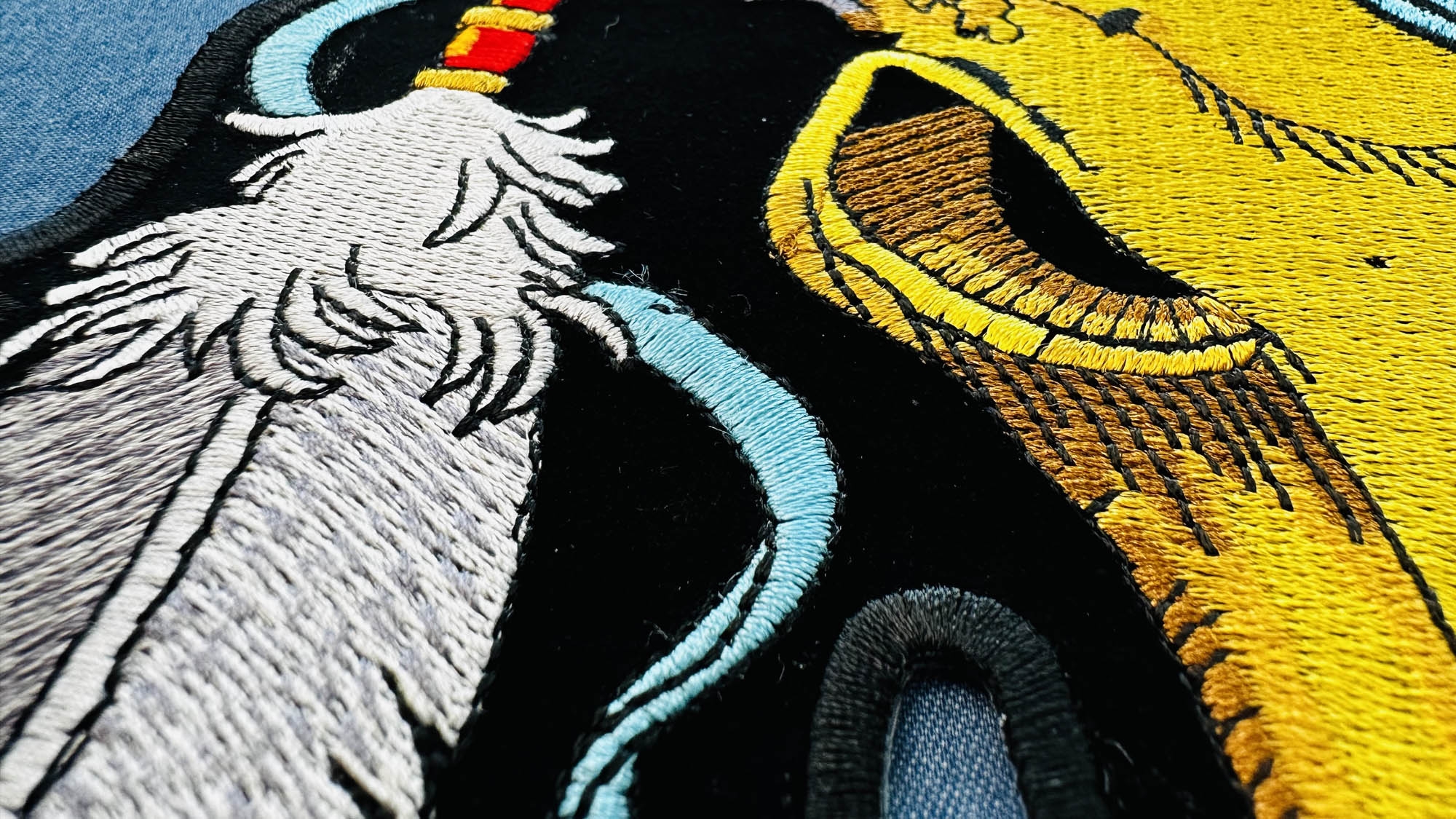 Buffalo and Feathers Patch, Large Animal Patches for Jackets by Ivamis ...