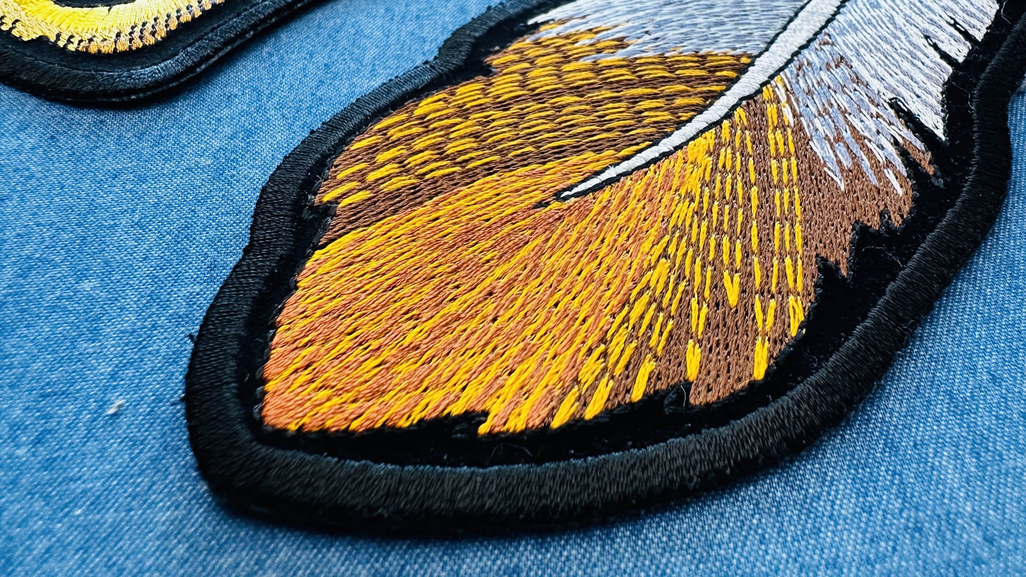 Buffalo and Feathers Patch, Large Animal Patches for Jackets by Ivamis ...