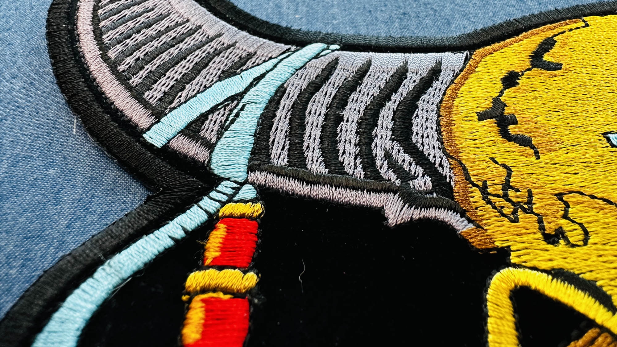 Buffalo and Feathers Patch, Large Animal Patches for Jackets by Ivamis ...