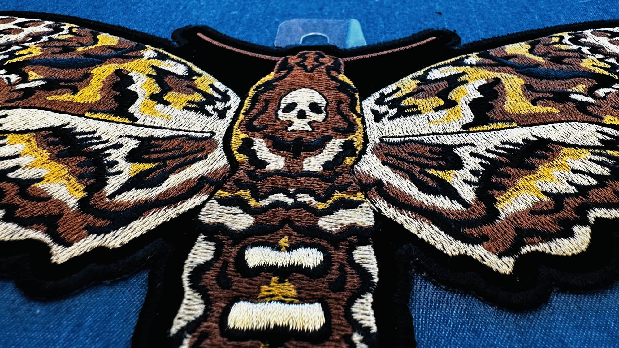 Skull Moth Patch, Large Animal Patches for Jackets by Ivamis Patches