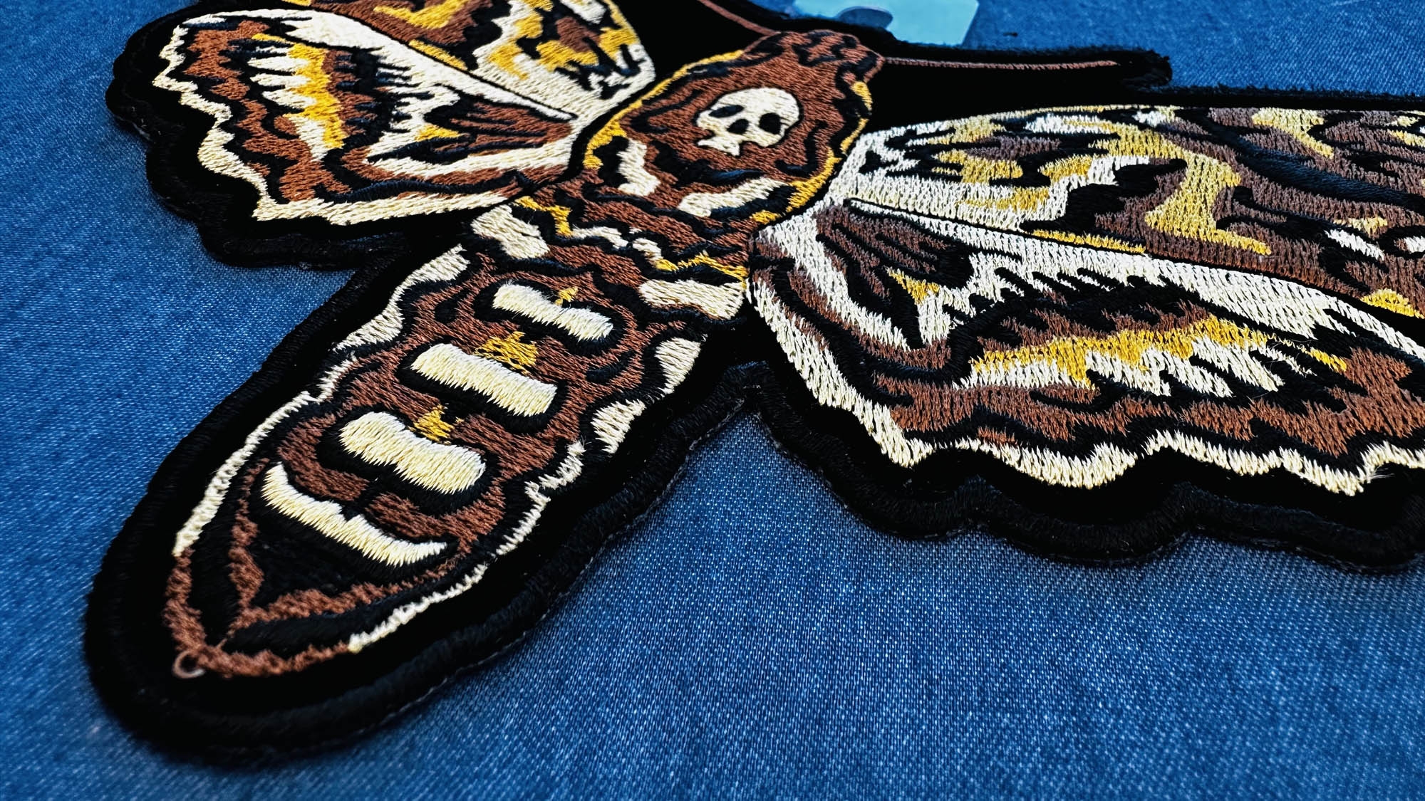 Skull Moth Patch, Large Animal Patches for Jackets by Ivamis Patches