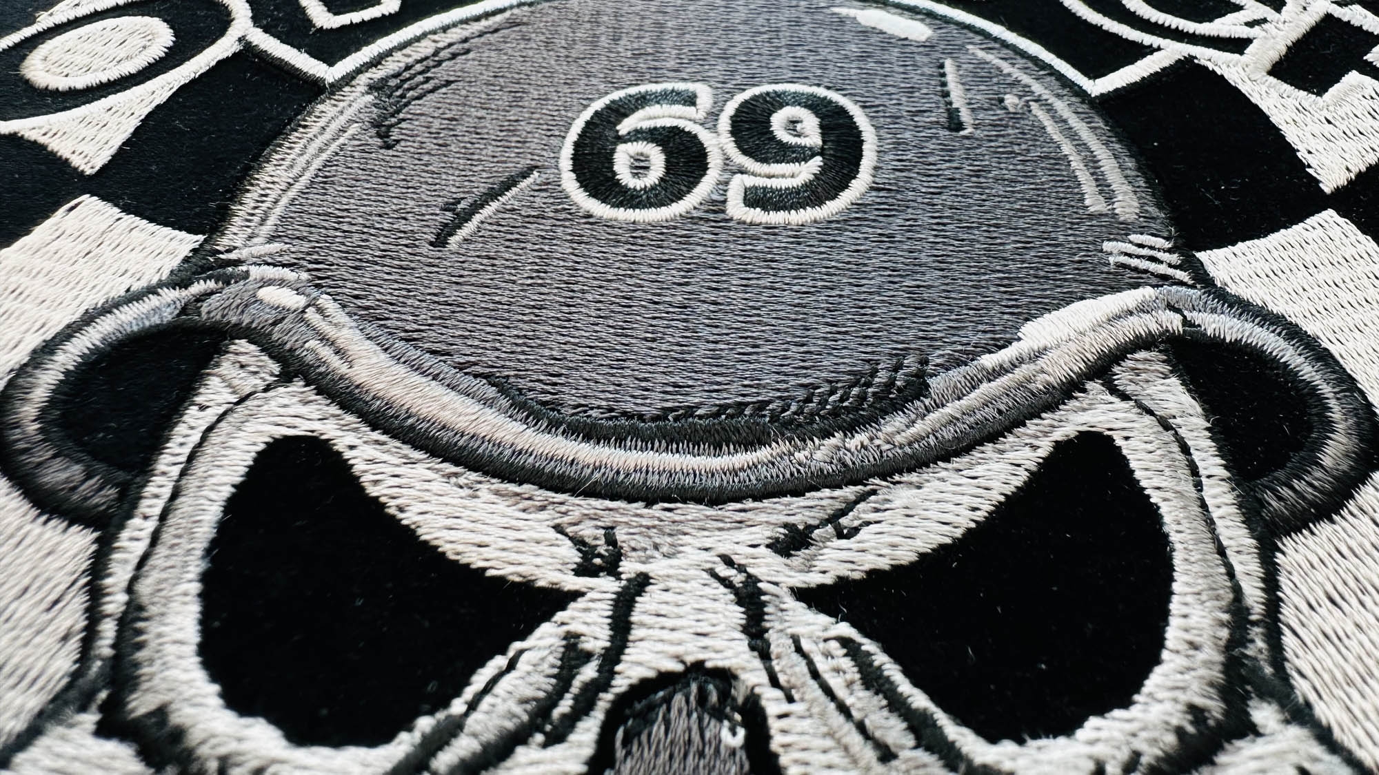 Motocycho Bearded Skull Patch, Large Skull Patches for Biker Jackets by ...
