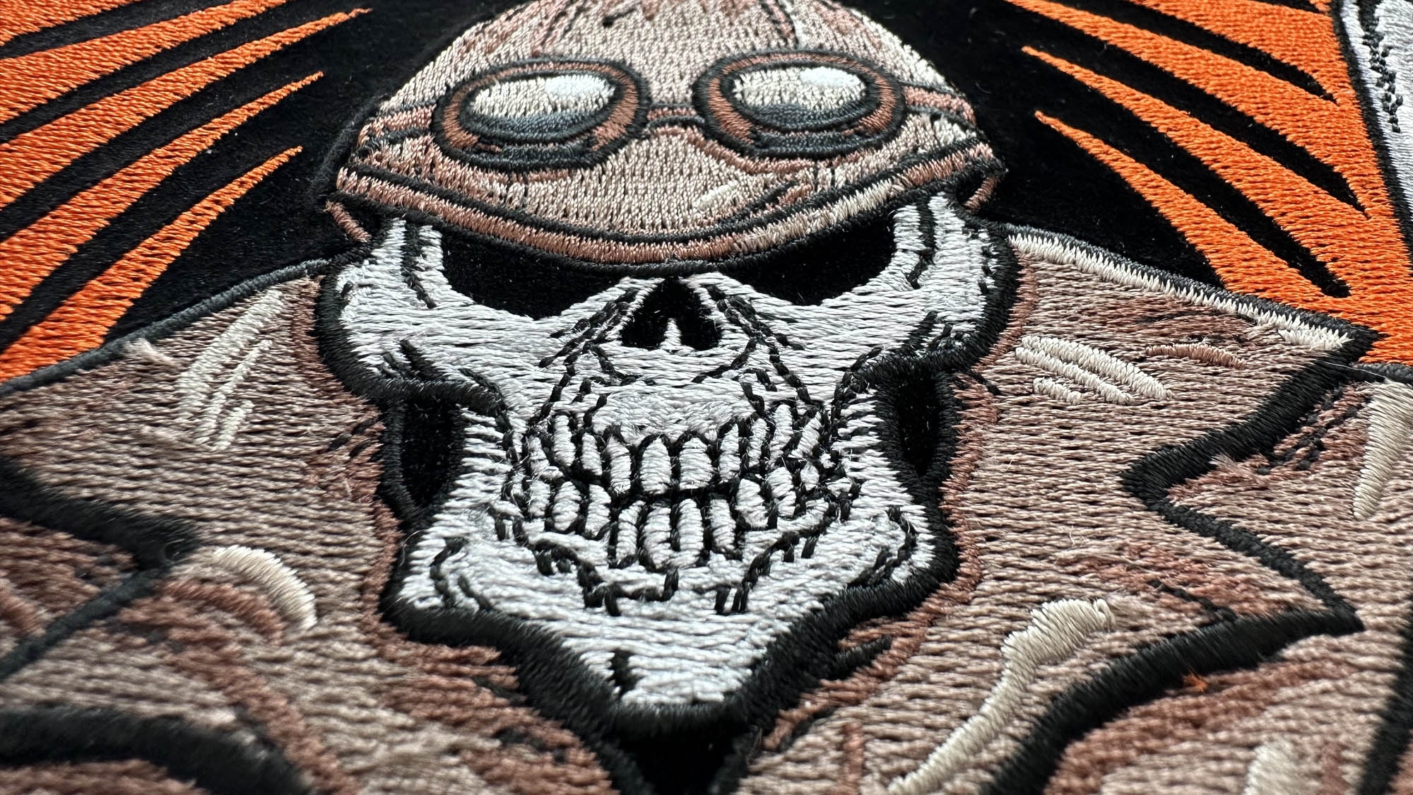 Old Skool Chopper 13 Skull Patch, Large Skull Patches for Biker Jackets ...