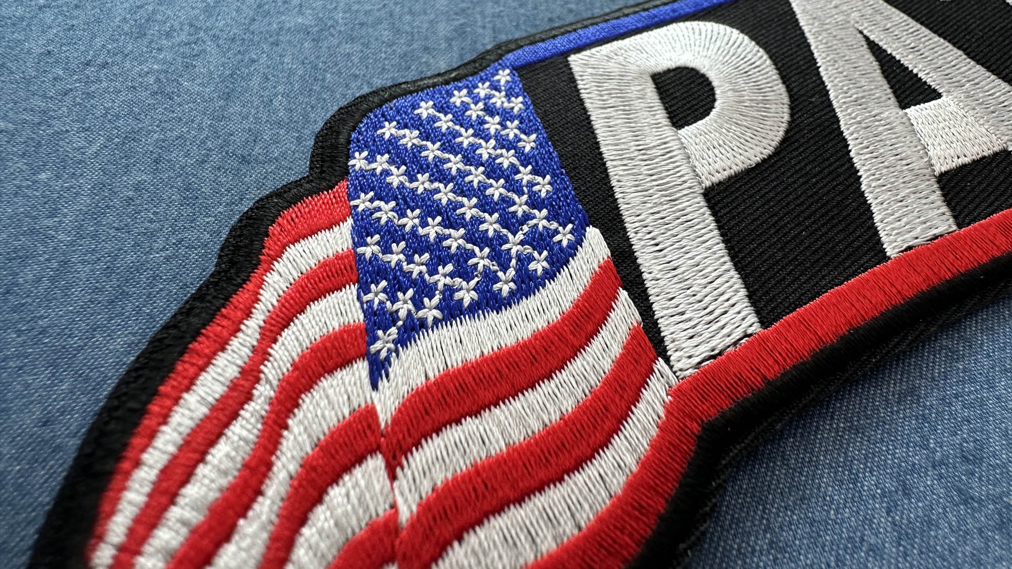 Patriot Patch, US Flag Large Rocker Patch by Ivamis Patches