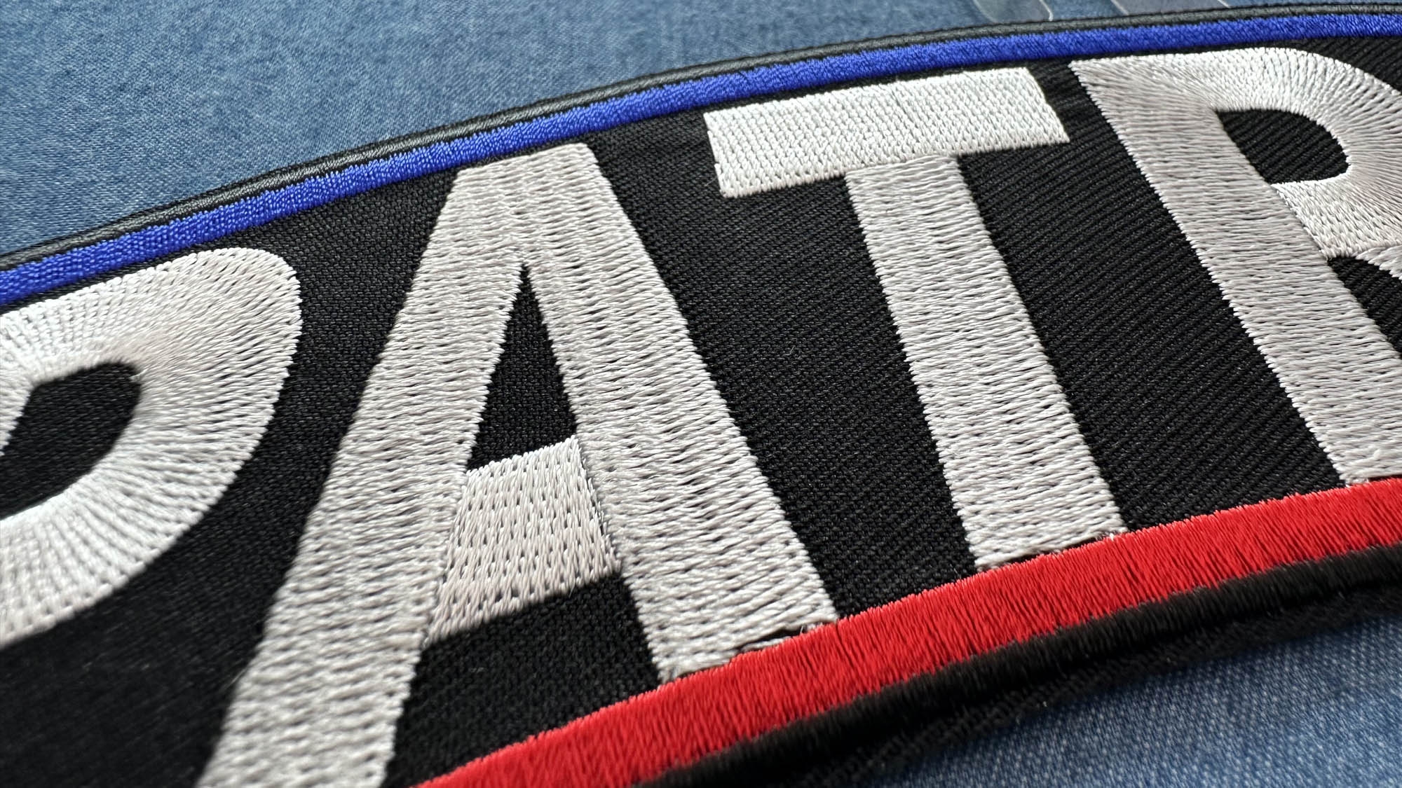 Patriot Patch, US Flag Large Rocker Patch by Ivamis Patches