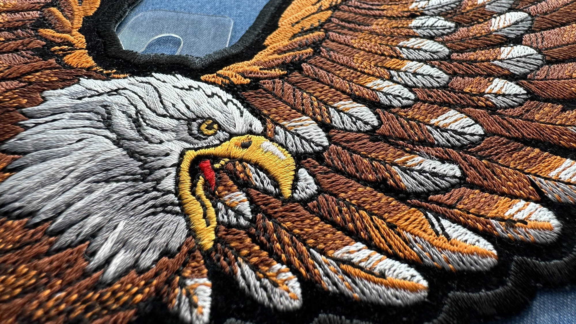 American Flag Eagle on Pistons Patch, Large Eagle Patches for Jackets ...