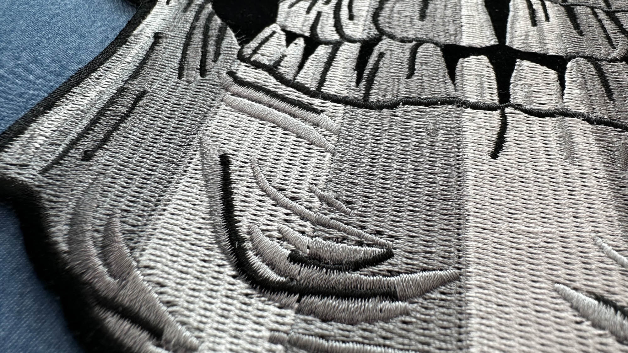 American Flag Blue Stripe Skull Patch, Large Skull Patches for Biker ...