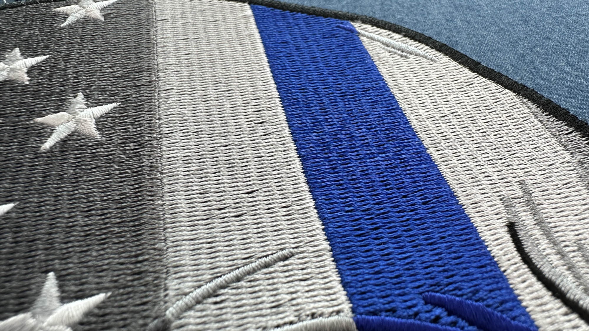 American Flag Blue Stripe Skull Patch, Large Skull Patches for Biker ...