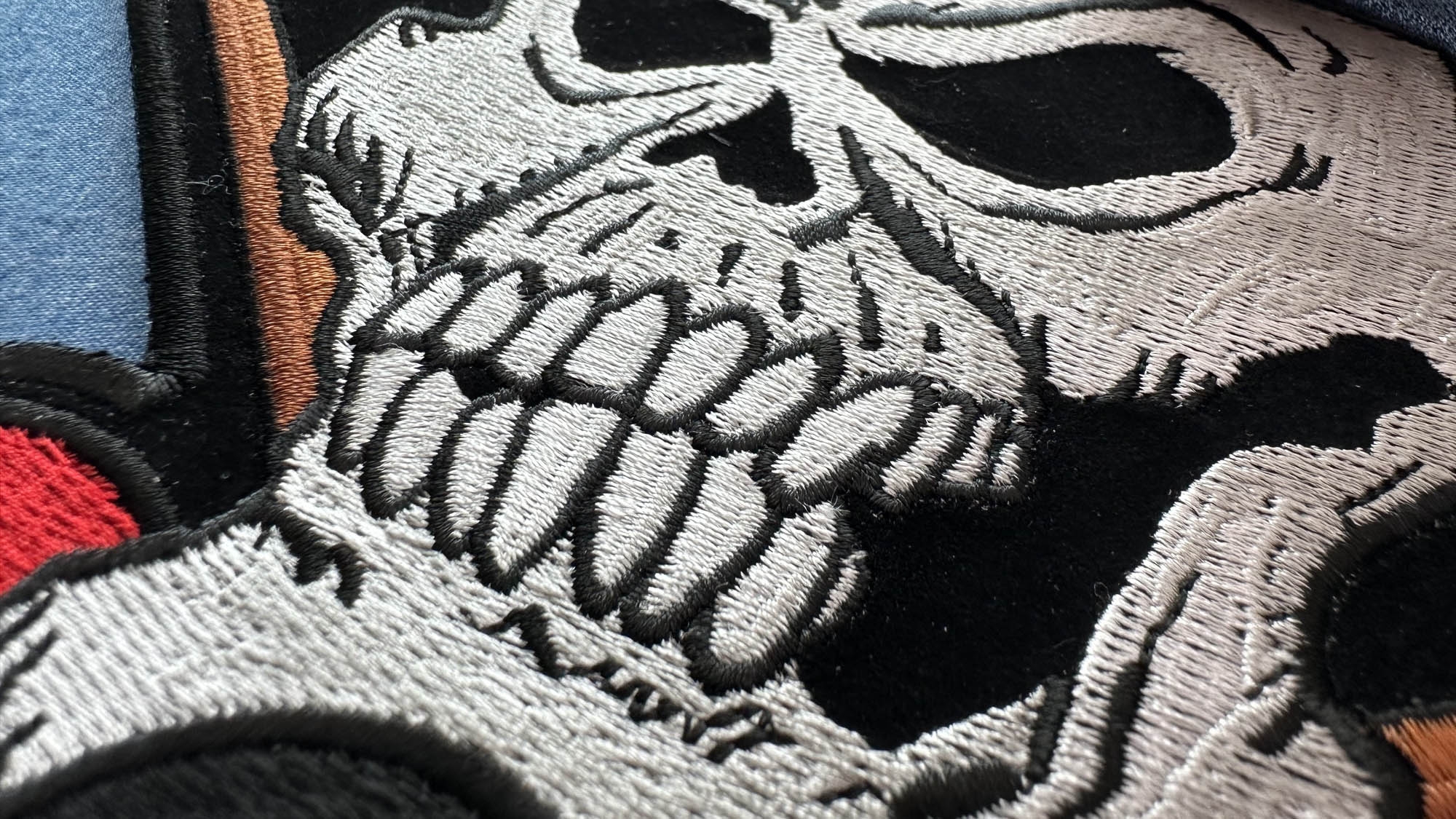 Tall Hat Skull Billard Patch, Large Skull Patches for Biker Jackets by ...