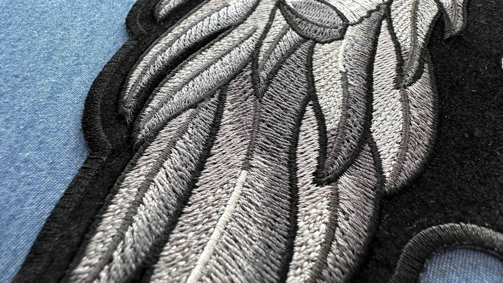 Skull Middle Finger Wings and Sickles Patch, Large Skull Patches for ...