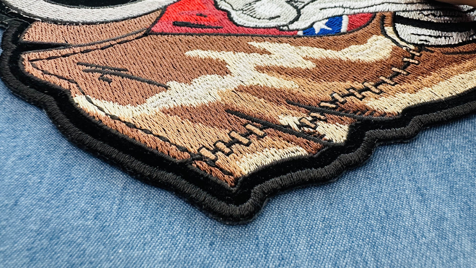 Rebel Cowboy Shotgun Skull Patch, Large Skull Patches for Biker Jackets ...