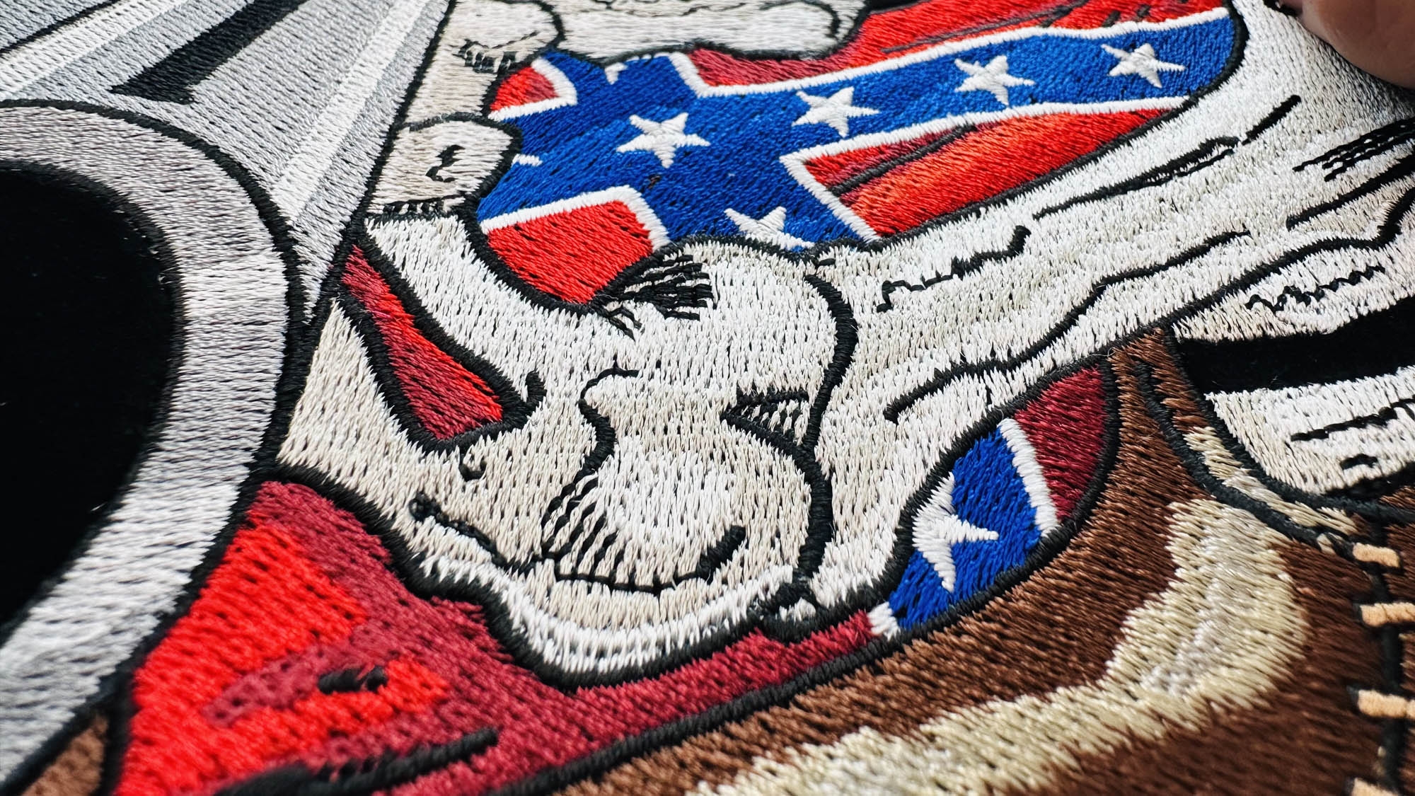 Rebel Cowboy Shotgun Skull Patch, Large Skull Patches for Biker Jackets ...