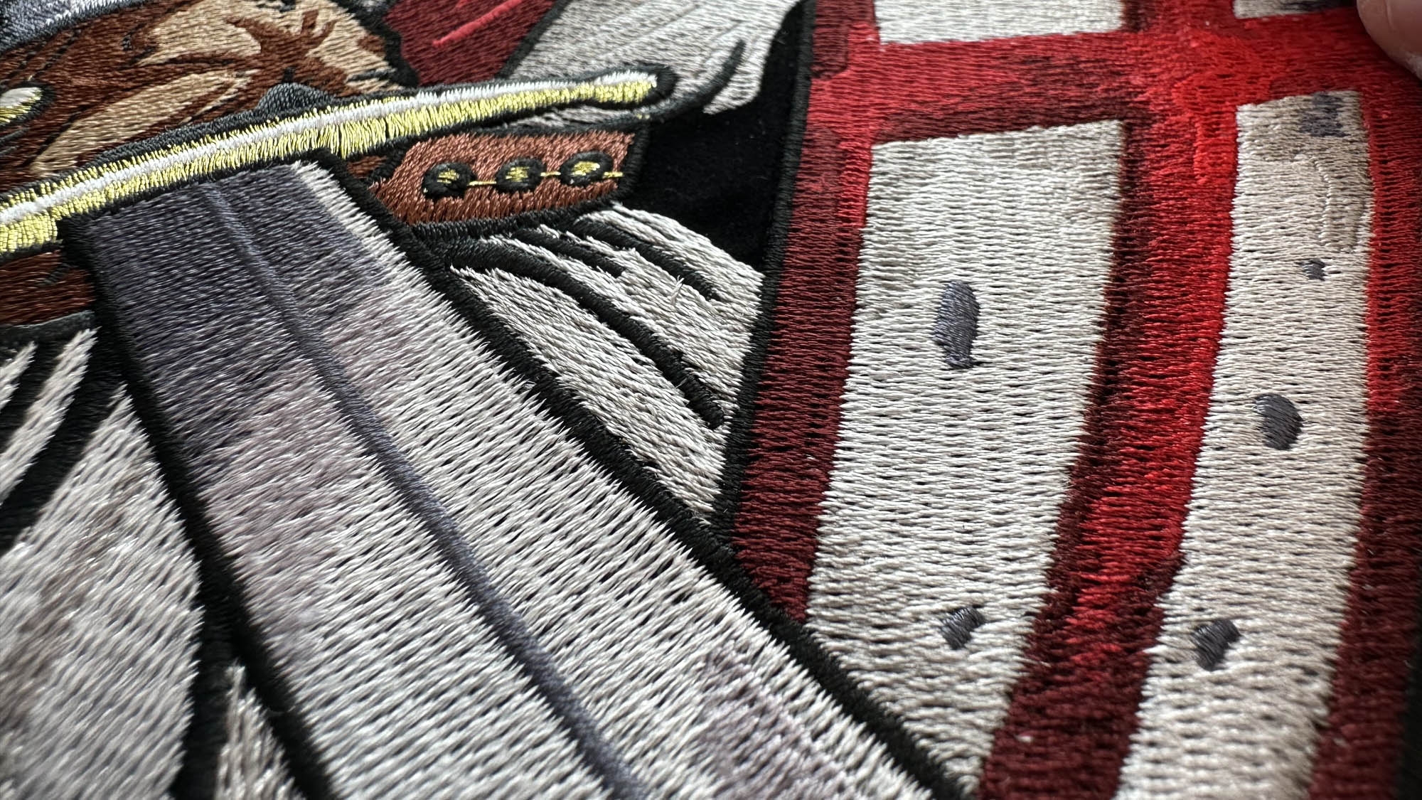 Red Caped Knight with Sword and Shield Patch, Large Christian Back ...