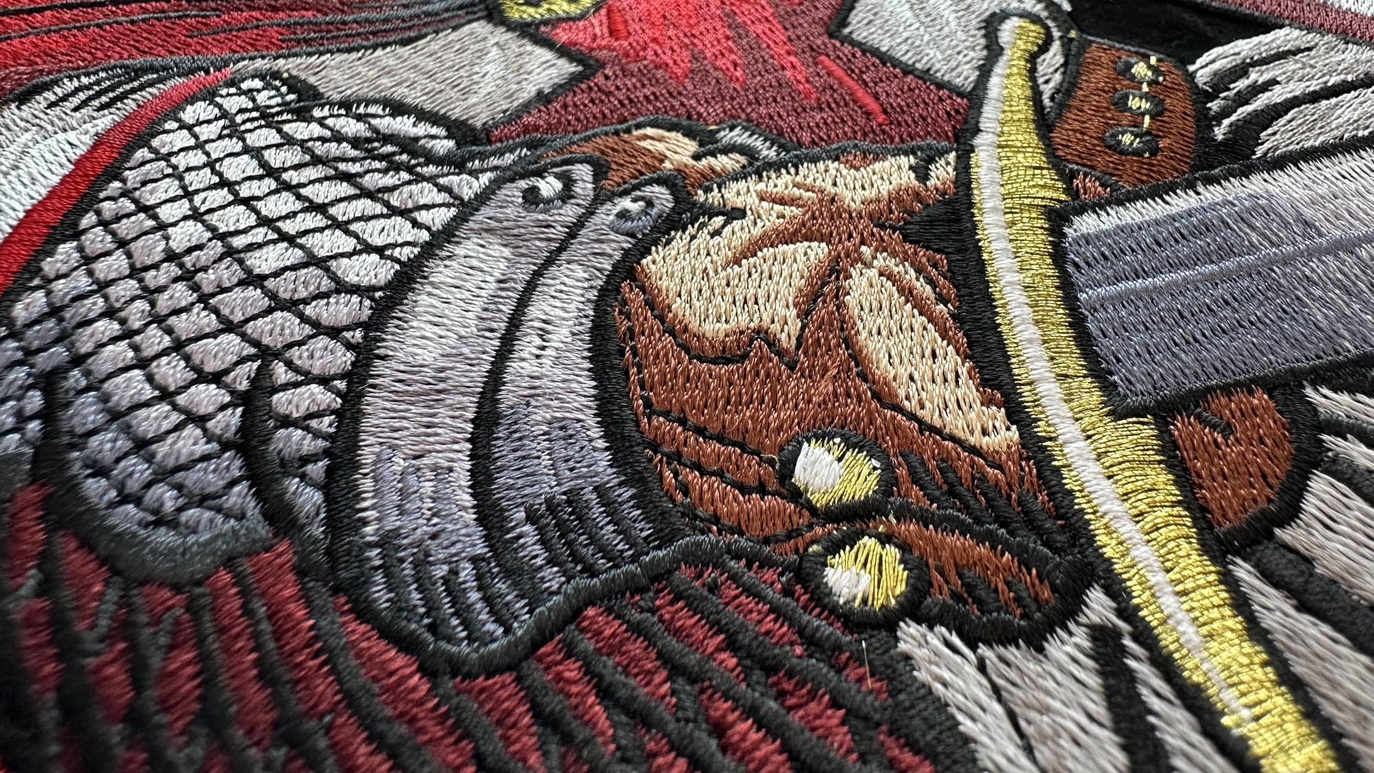 Red Caped Knight with Sword and Shield Patch, Large Christian Back ...