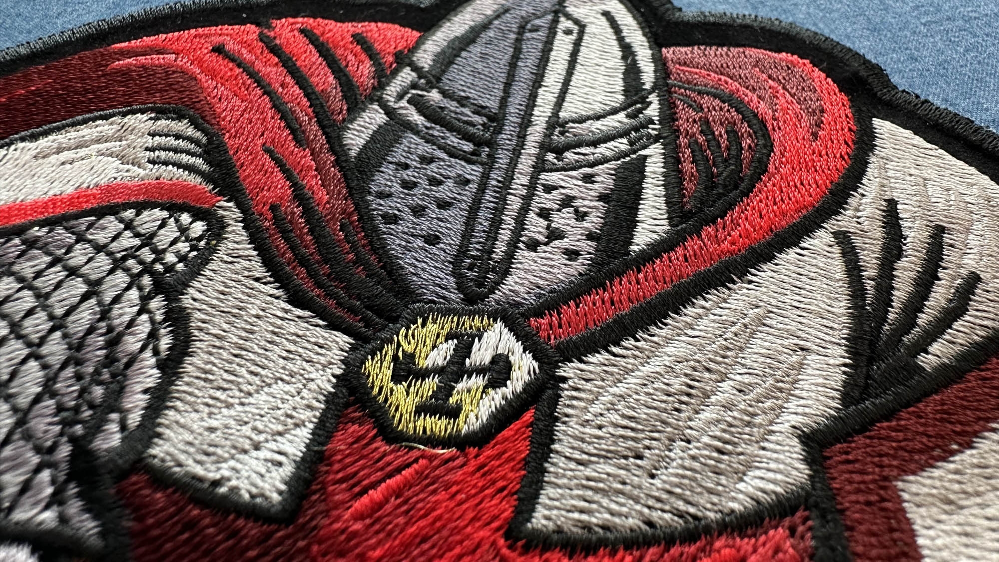 Red Caped Knight with Sword and Shield Patch, Large Christian Back ...