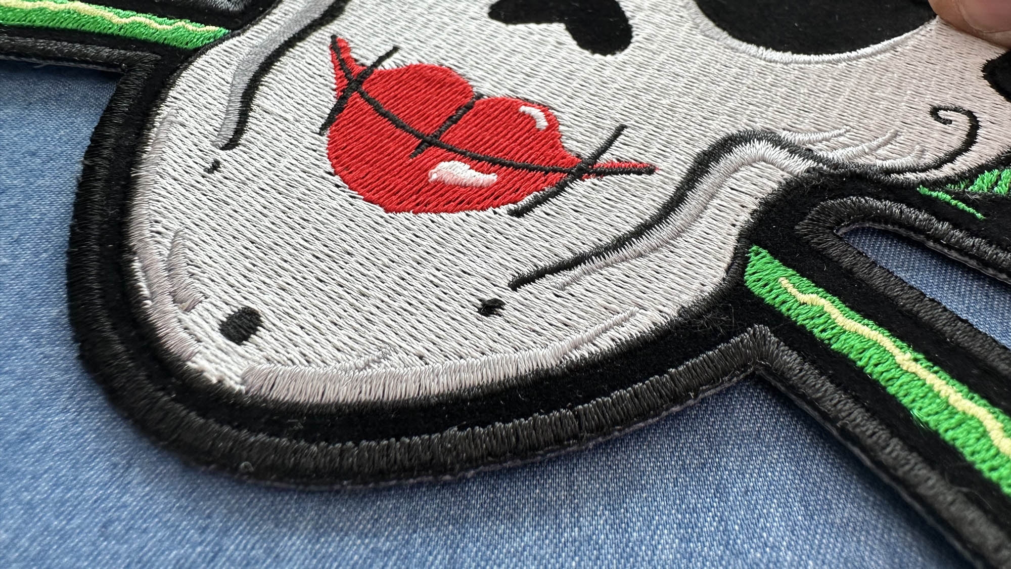 Girly Skull and Roses Patch, Large Skull Patches by Ivamis Patches