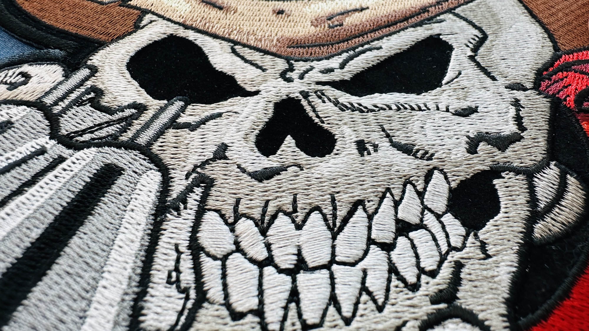 Cowboy Hat Skull and Shotgun Patch, Large Skull Patches for Biker ...