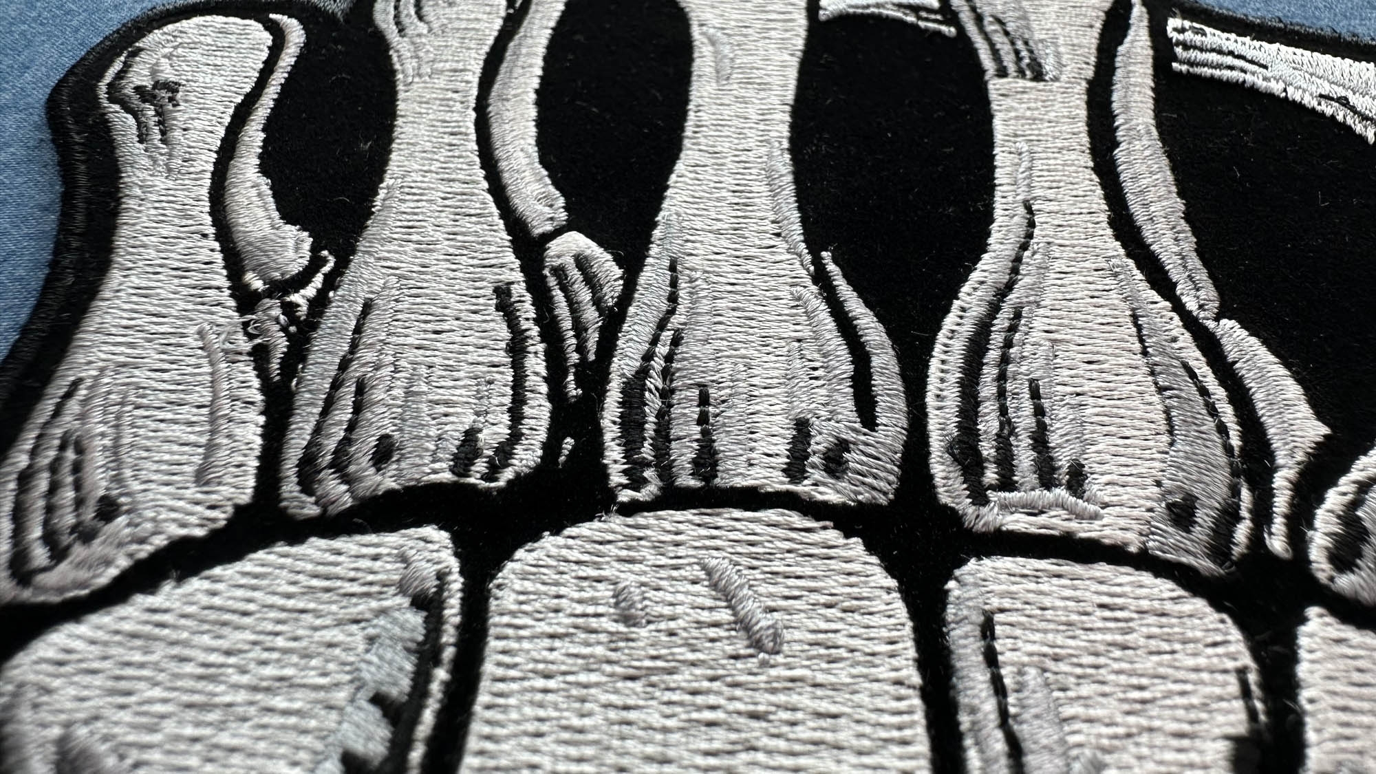 Fuck You Skeleton Middle Finger Patch, Large Back Patches for Vests by ...