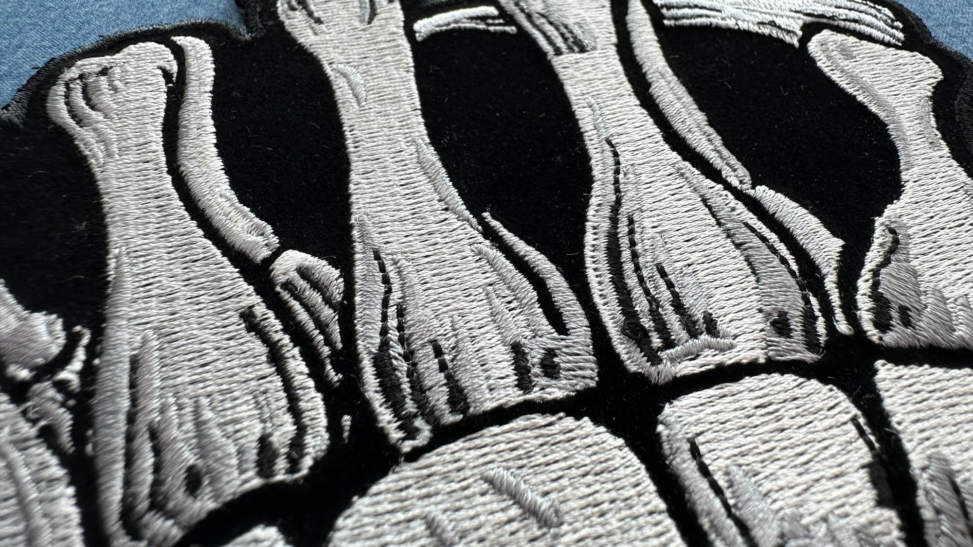 Fuck You Skeleton Middle Finger Patch, Large Back Patches for Vests by ...